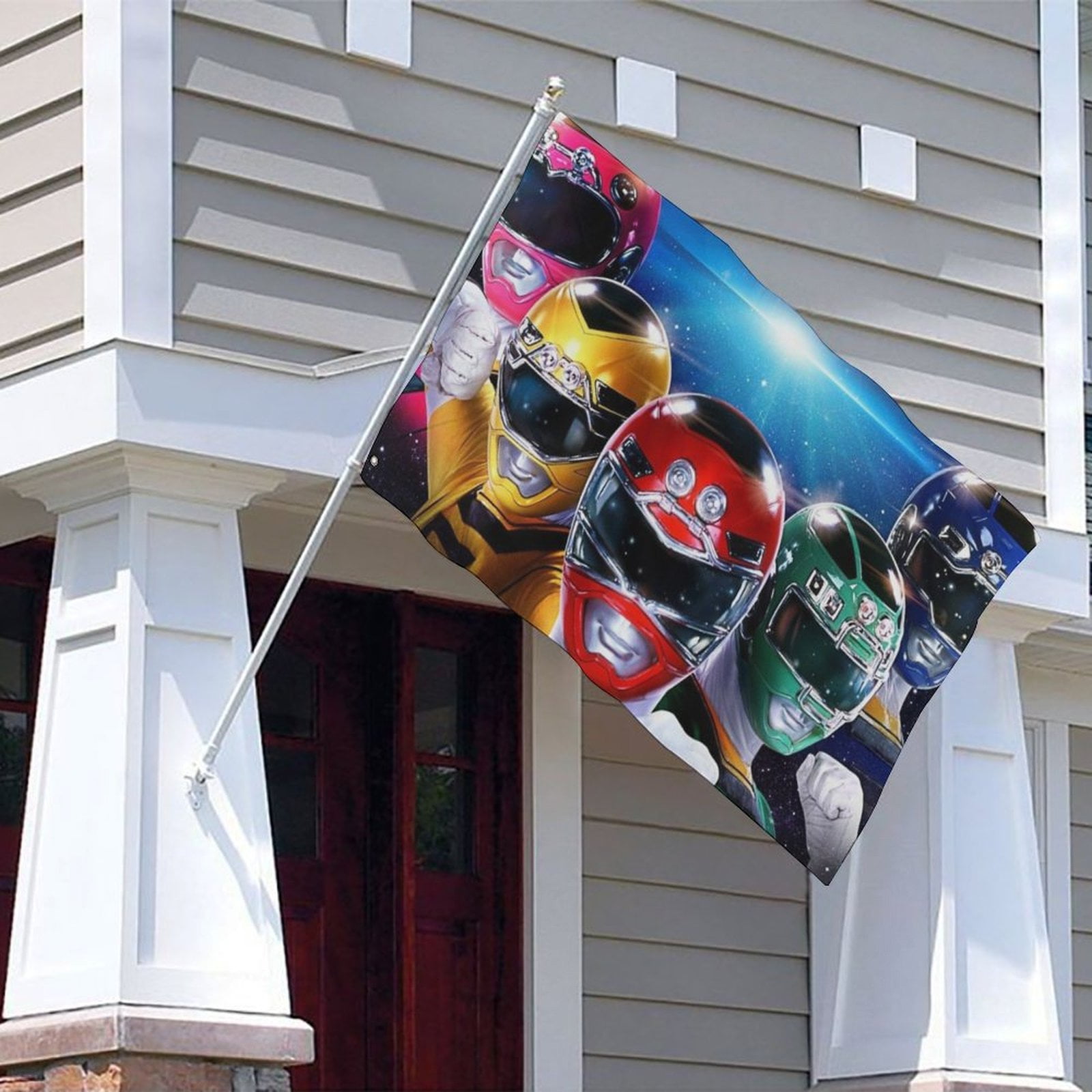 Power Rangers Garden Banner - Double-Sided House Outdoor Flag for Yard ...