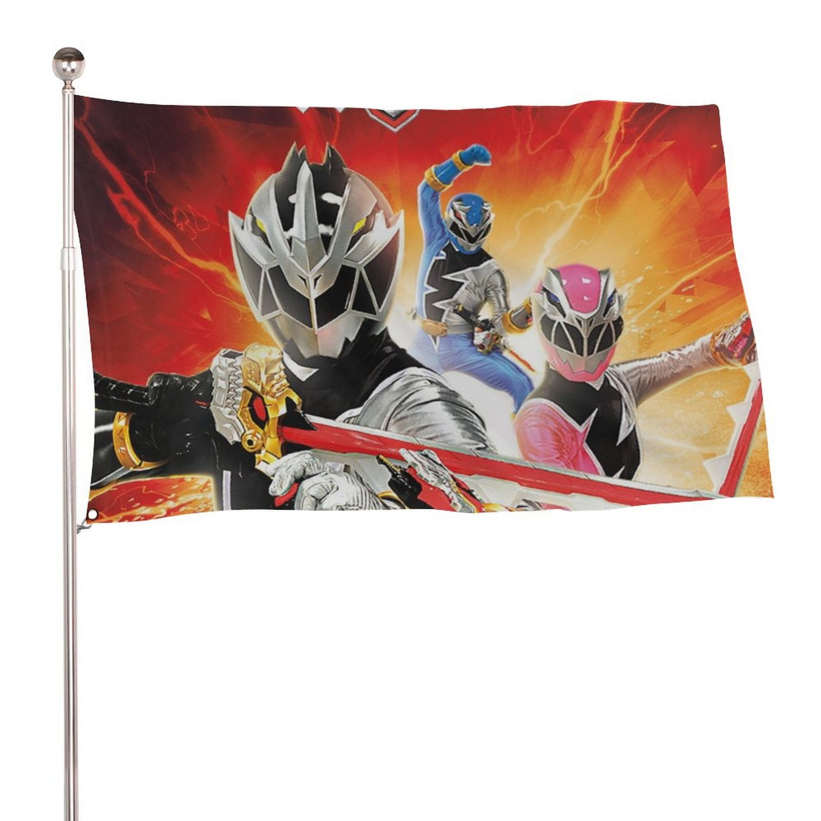 Power Rangers Garden Banner - Double-Sided House Outdoor Flag for Yard ...
