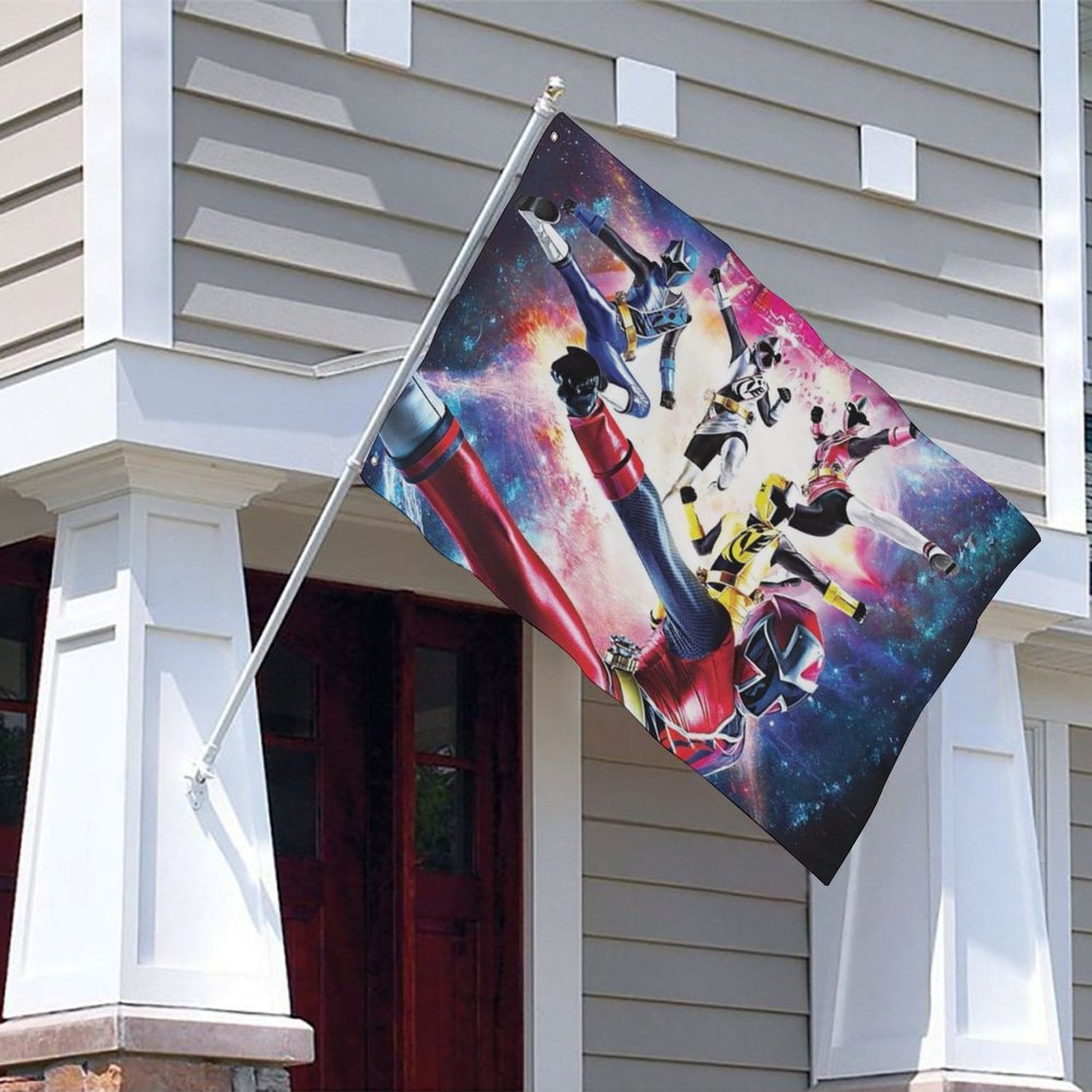 Power Rangers Garden Banner - Double-Sided House Outdoor Flag for Yard ...