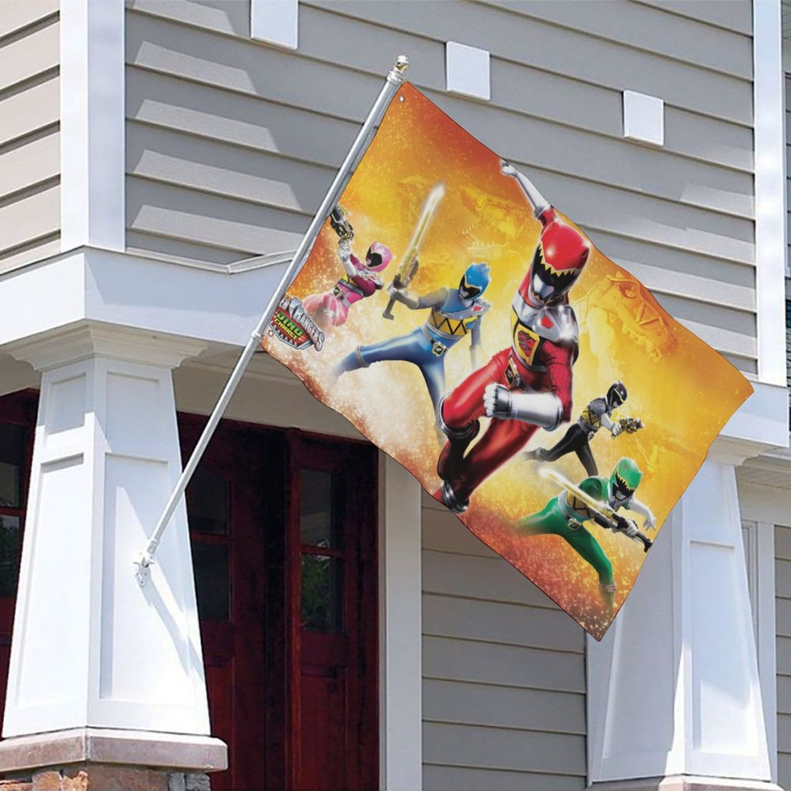 Power Rangers Garden Banner - Double-Sided House Outdoor Flag for Yard ...