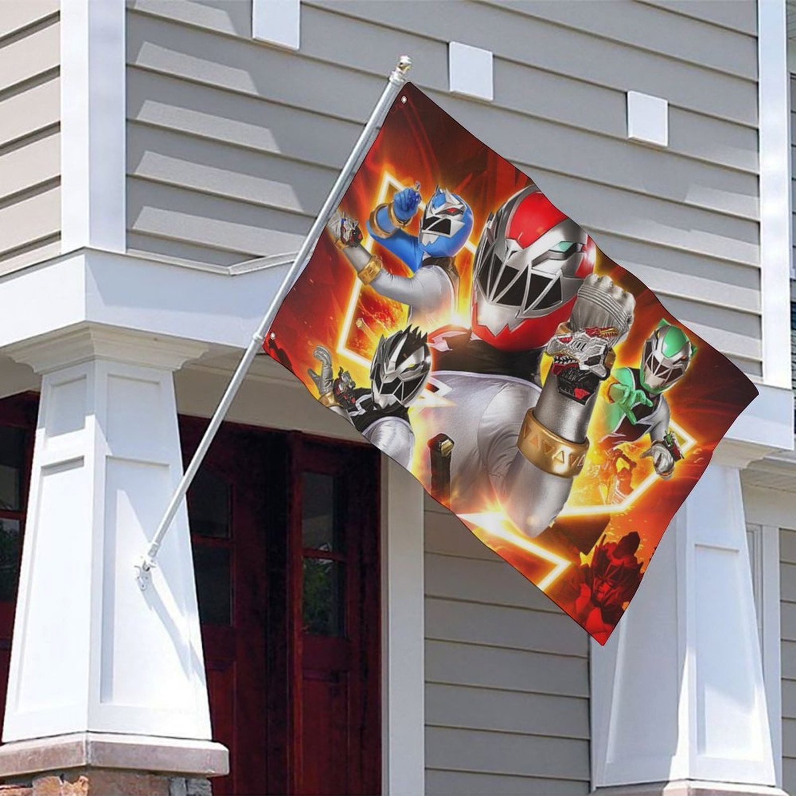 Power Rangers Garden Banner - Double-Sided House Outdoor Flag for Yard ...
