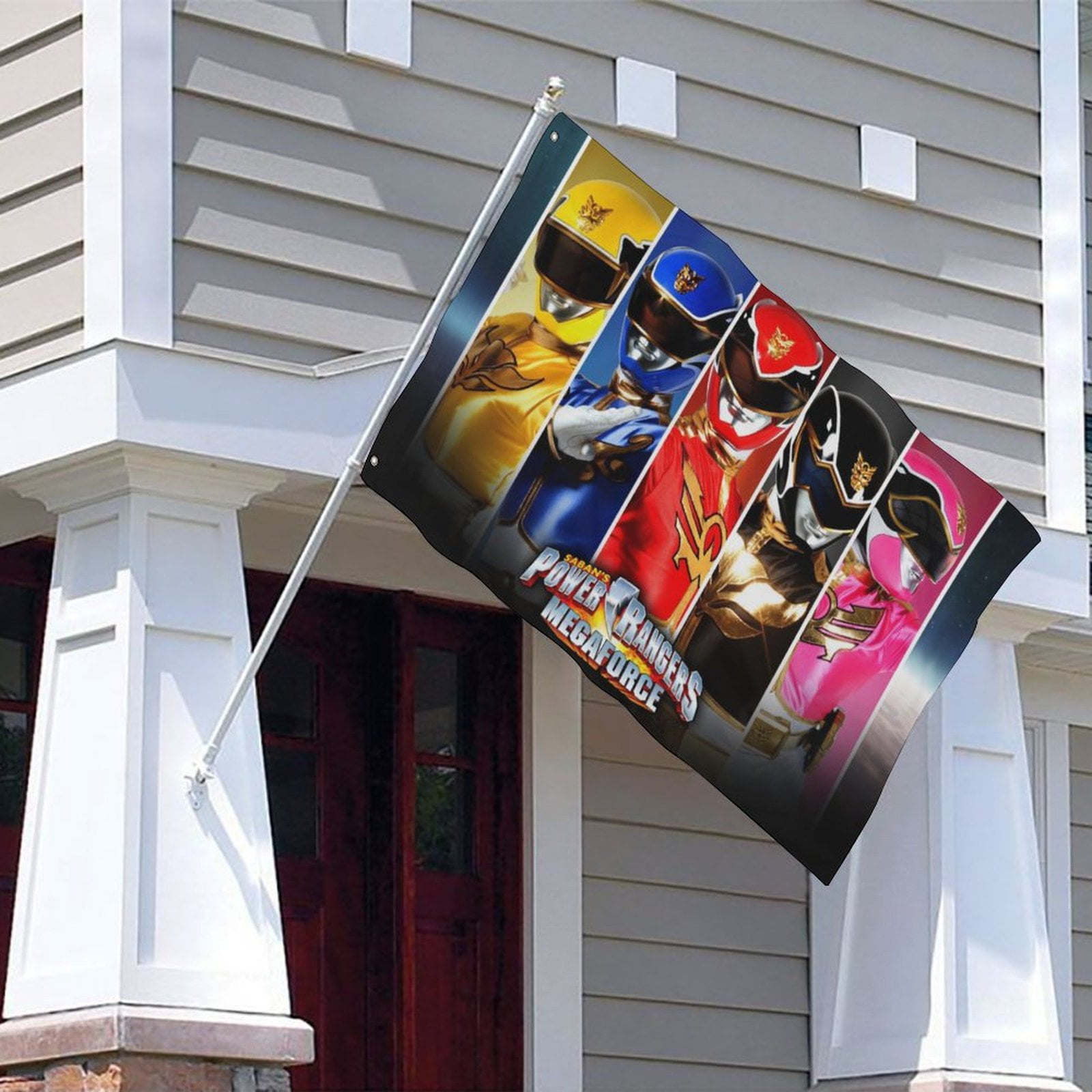 Power Rangers Garden Banner - Double-Sided House Outdoor Flag for Yard ...