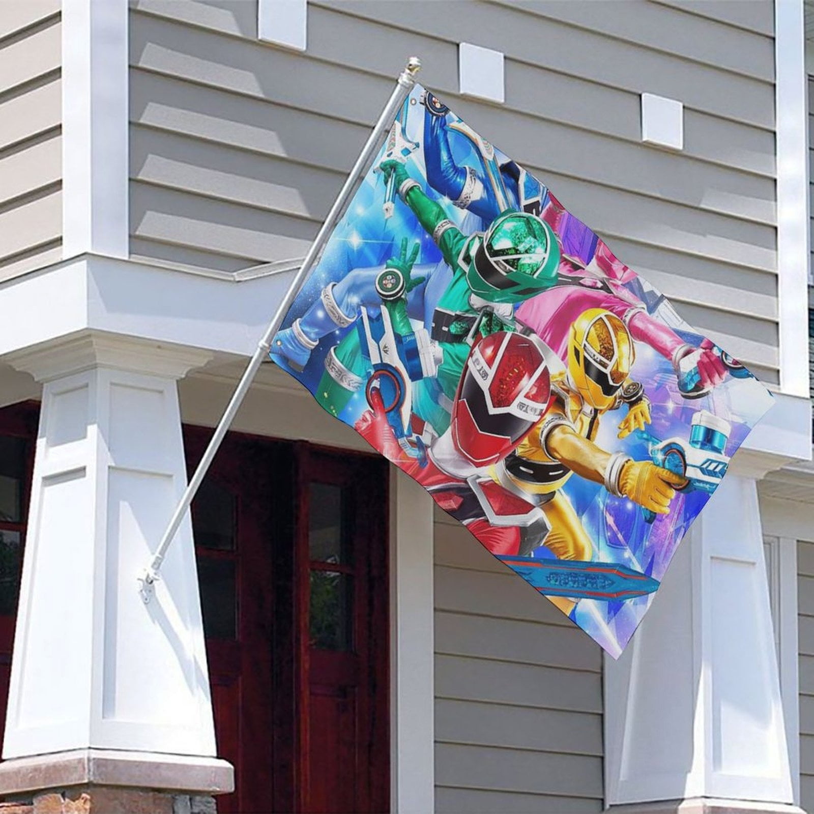 Power Rangers Garden Banner - Double-Sided House Outdoor Flag for Yard ...