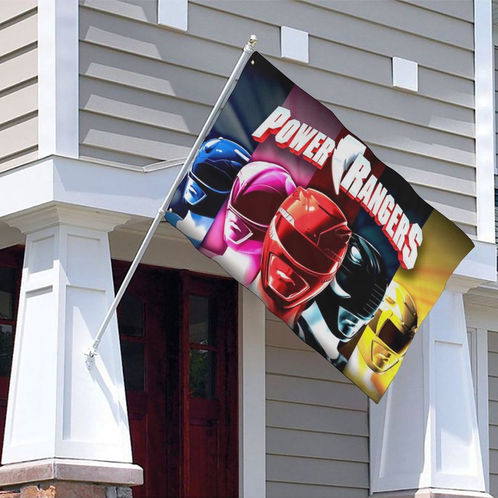 Power Rangers Garden Banner - Double-Sided House Outdoor Flag for Yard ...