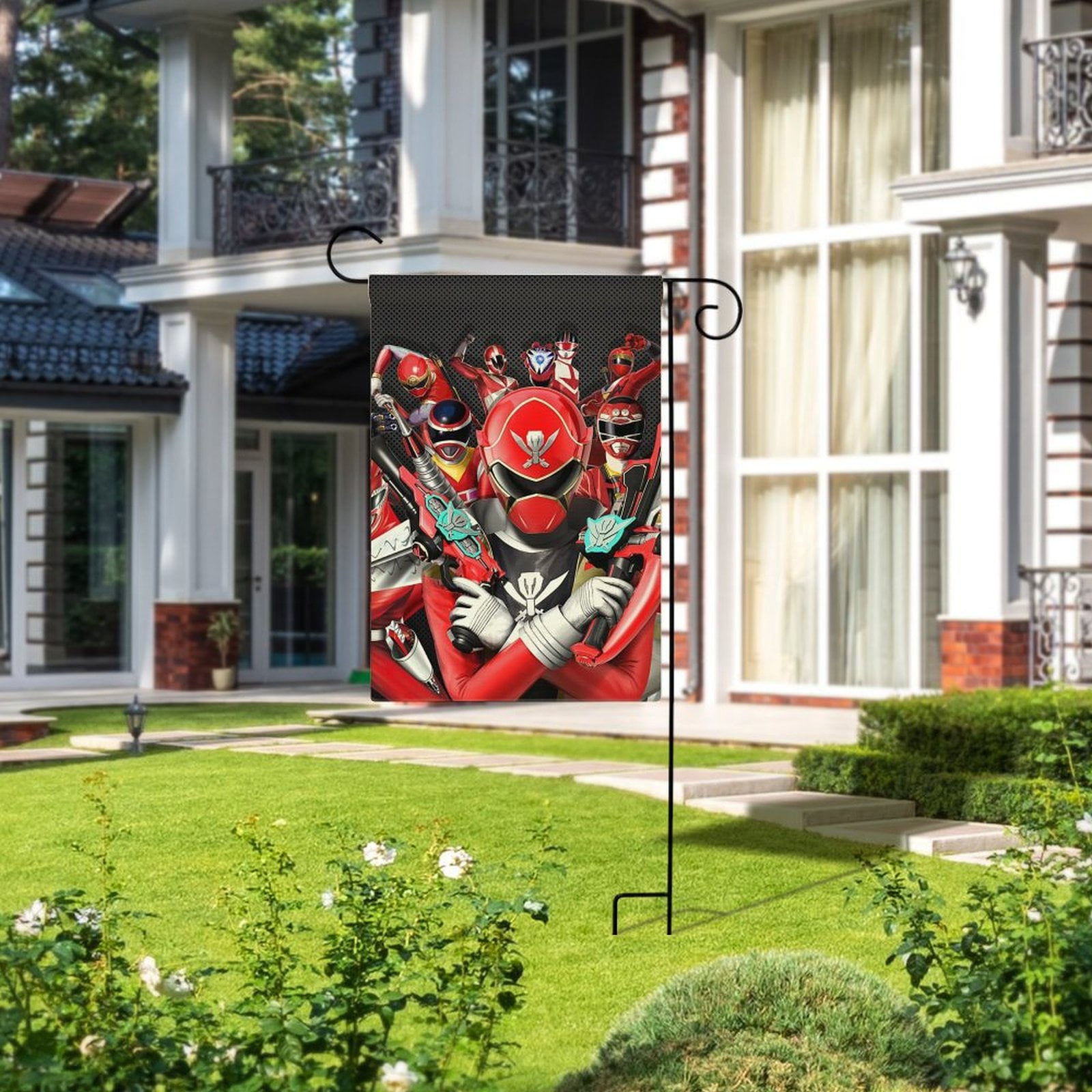 Power Rangers Garden Banner - Double-Sided House Outdoor Flag for Yard ...