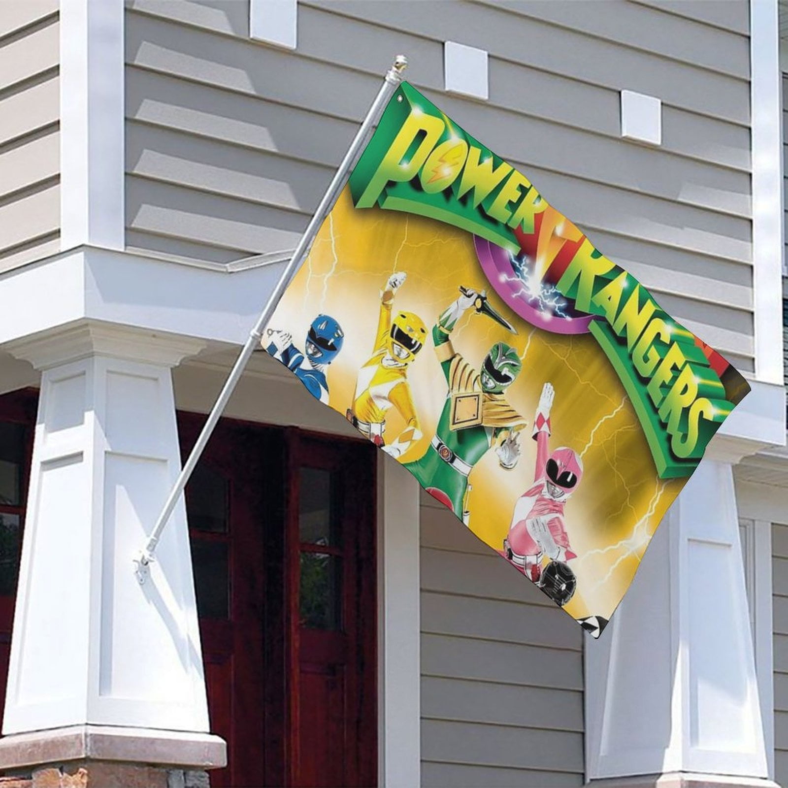 Power Rangers Garden Banner - Double-Sided House Outdoor Flag for Yard ...