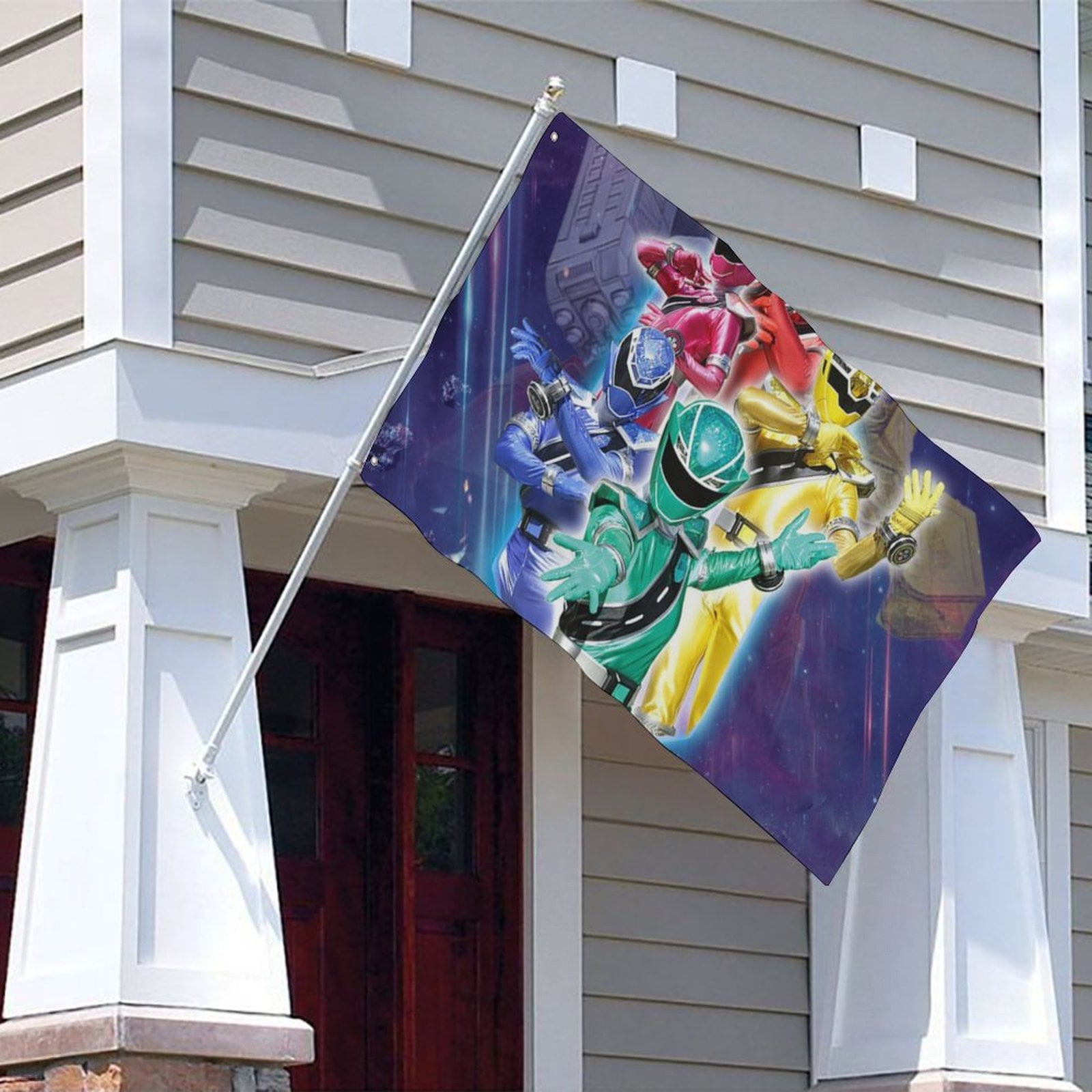 Power Rangers Garden Banner - Double-Sided House Outdoor Flag for Yard ...