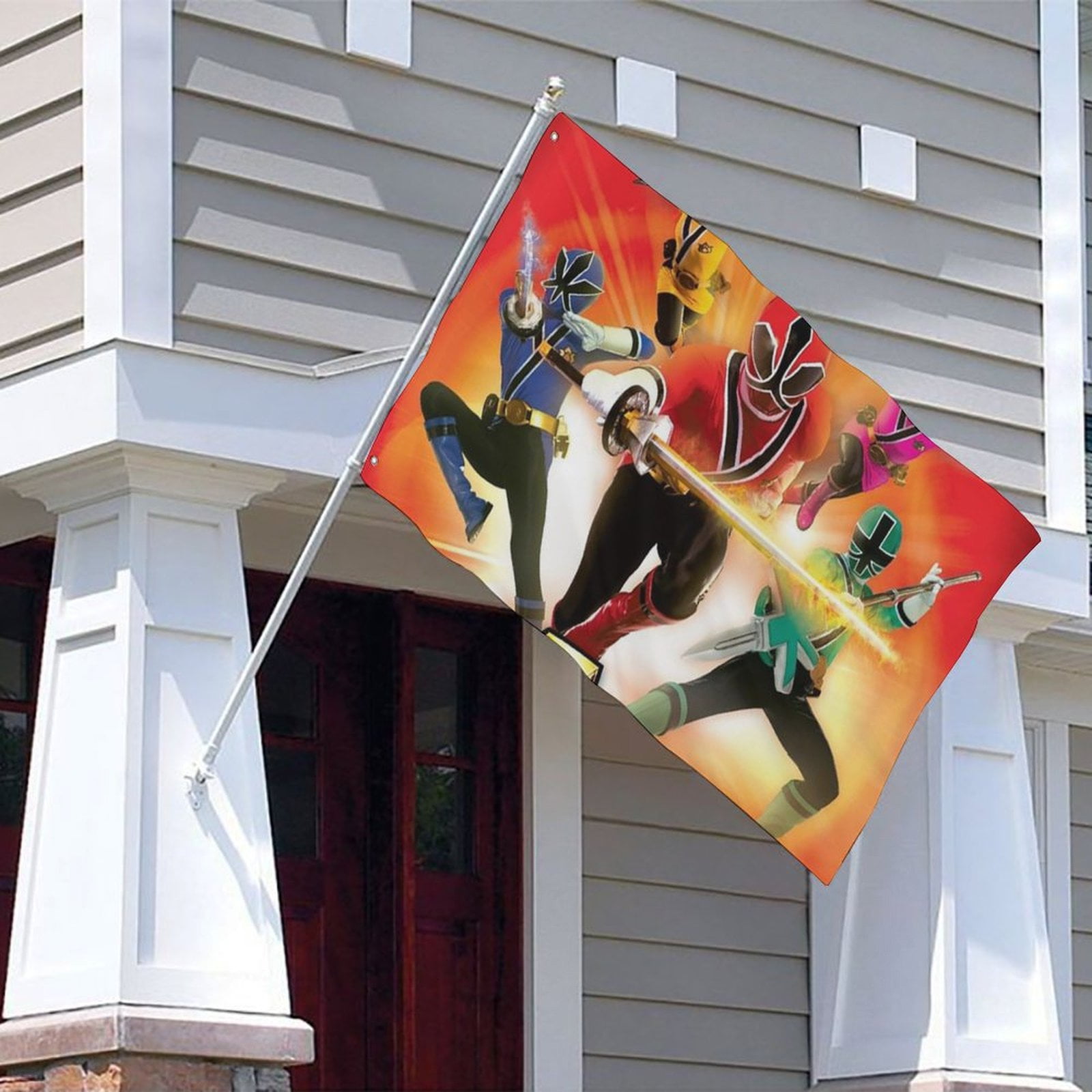 Power Rangers Garden Banner - Double-Sided House Outdoor Flag for Yard ...