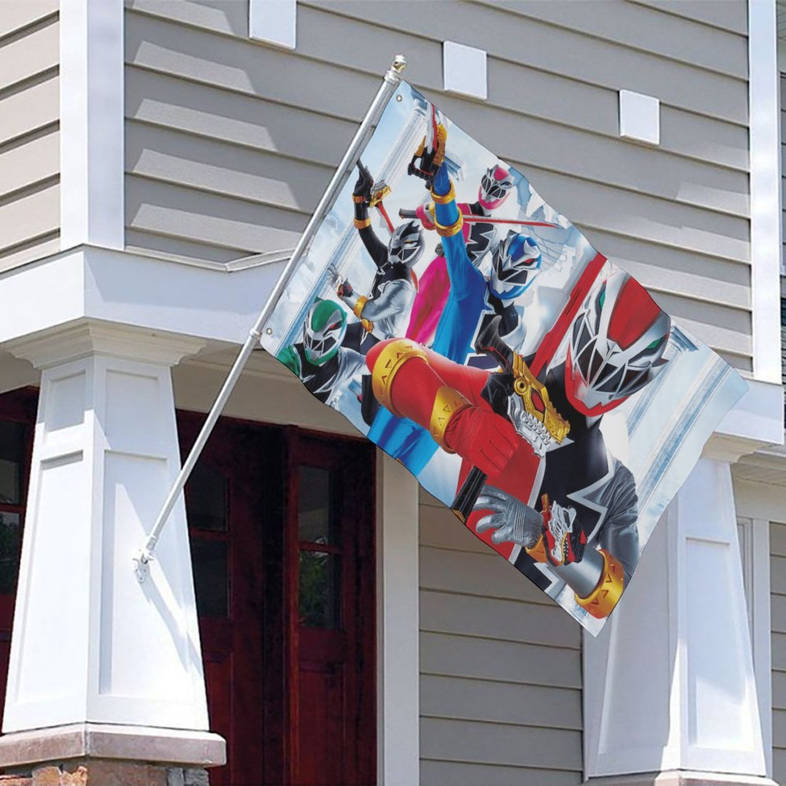 Power Rangers Garden Banner - Double-Sided House Outdoor Flag for Yard ...