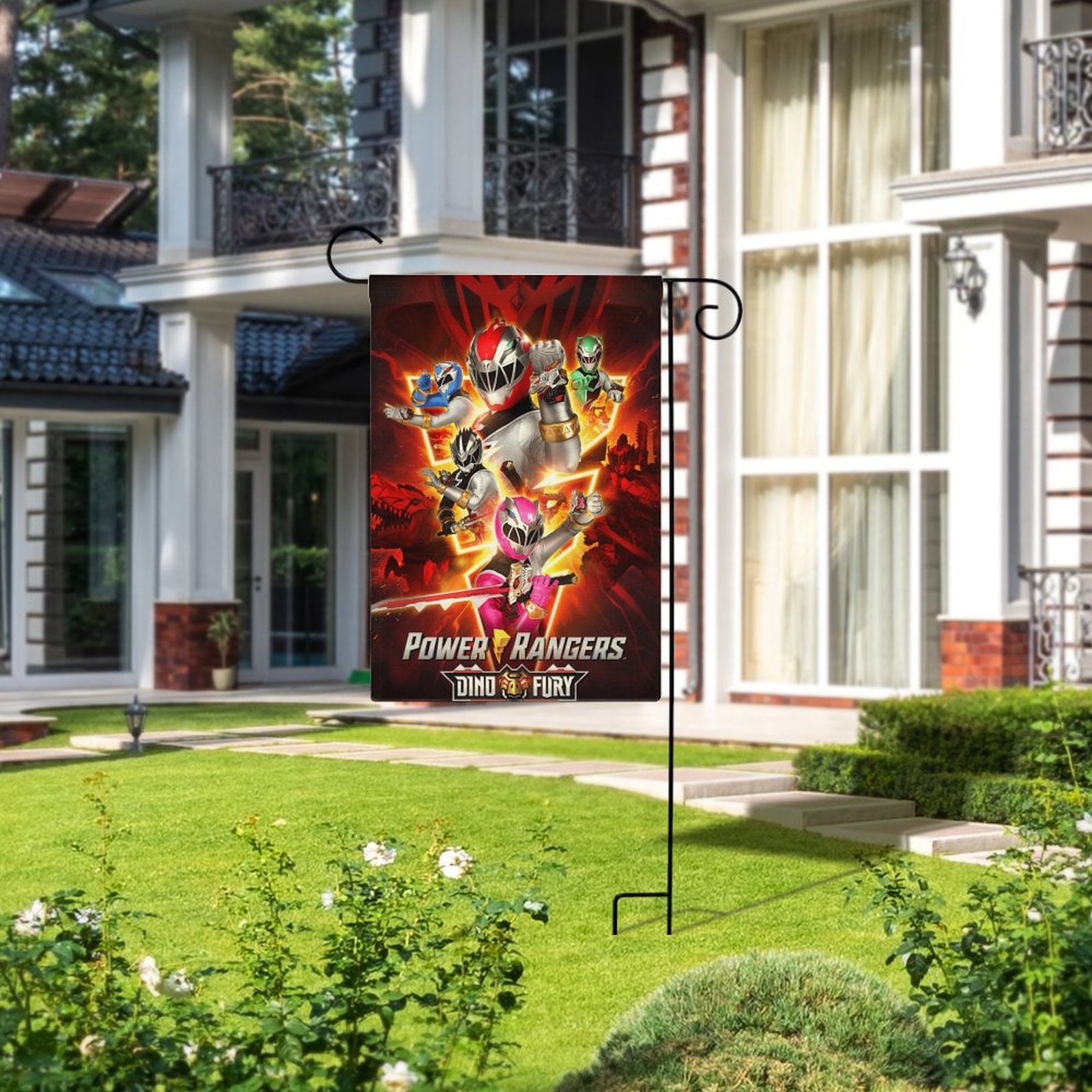 Power Rangers Garden Banner - Double-Sided House Outdoor Flag for Yard ...
