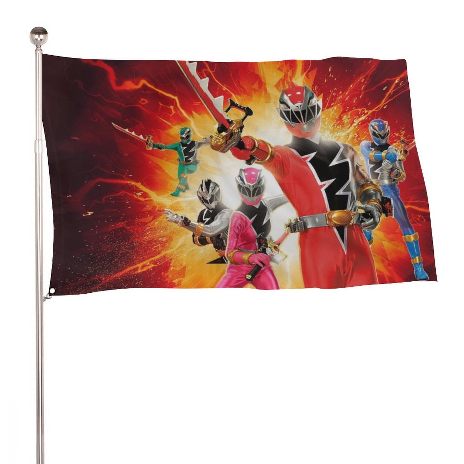 Power Rangers Garden Banner - Double-Sided House Outdoor Flag for Yard ...