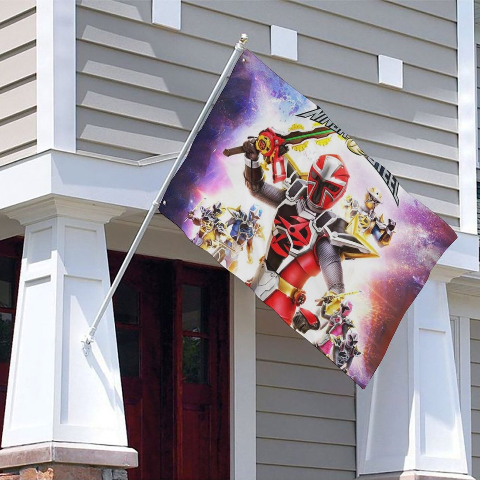 Power Rangers Garden Banner - Double-Sided House Outdoor Flag for Yard ...