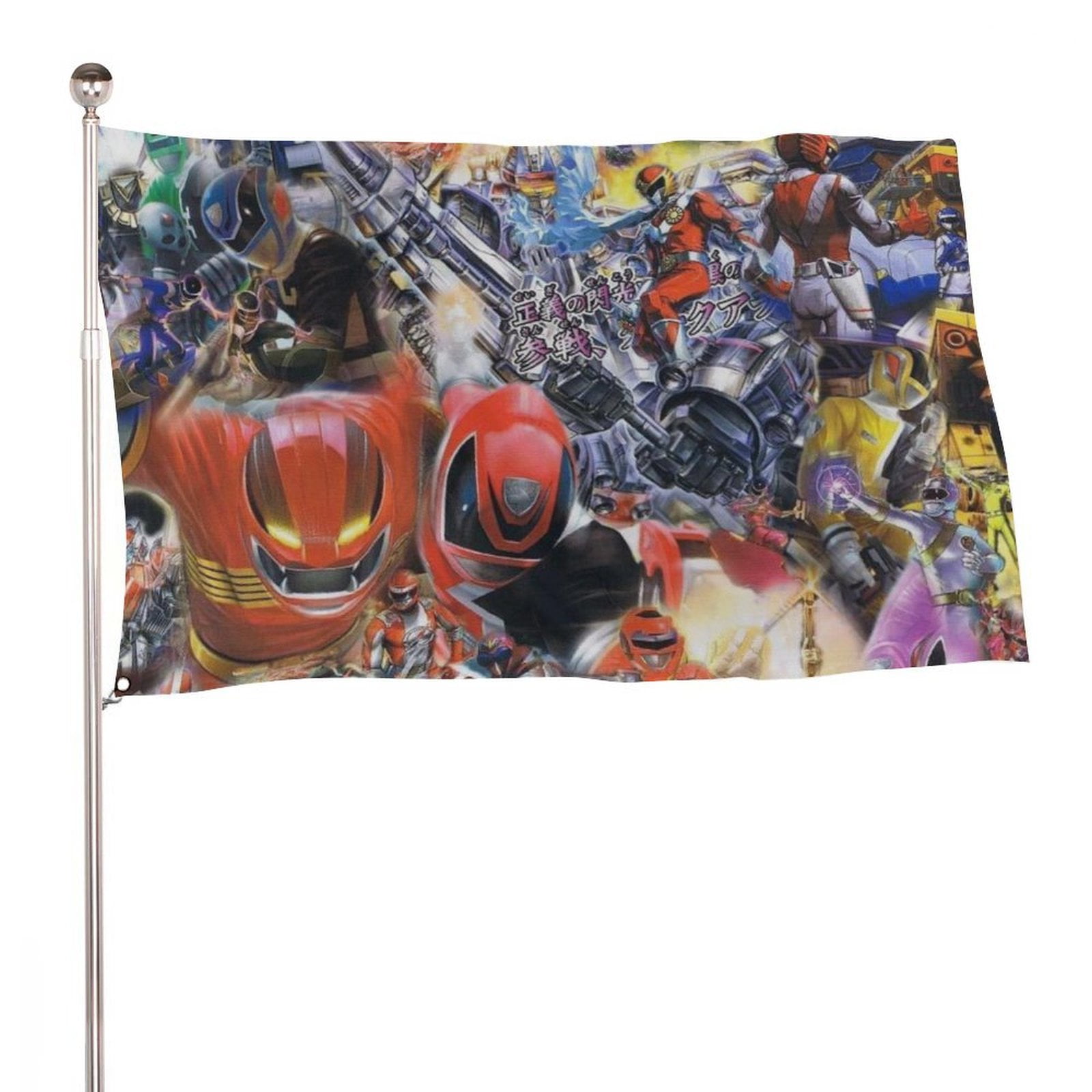 Power Rangers Garden Banner - Double-Sided House Outdoor Flag for Yard ...