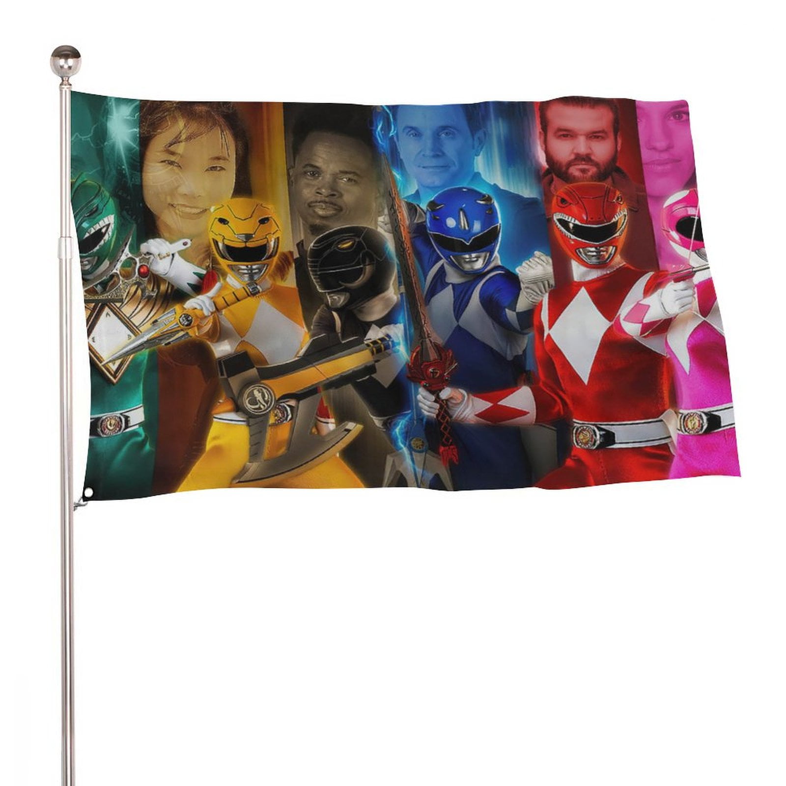 Power Rangers Garden Banner - Double-Sided House Outdoor Flag for Yard ...