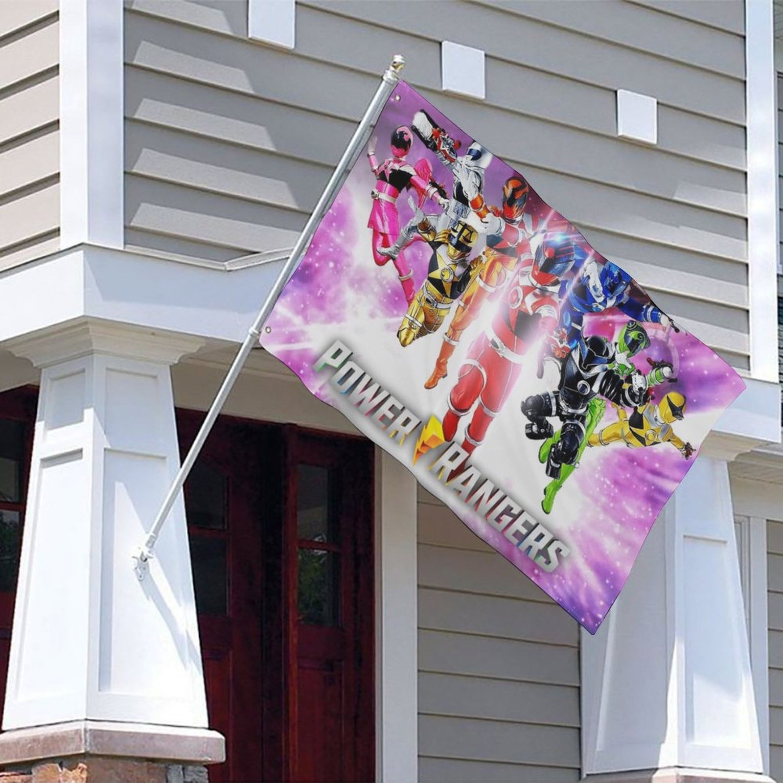 Power Rangers Garden Banner - Double-Sided House Outdoor Flag for Yard ...