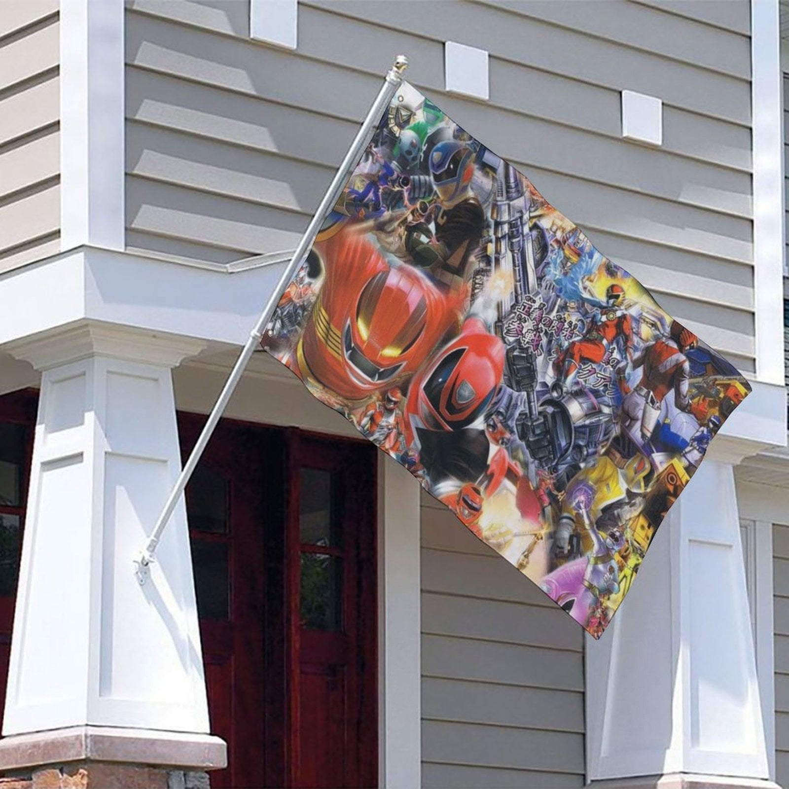 Power Rangers Garden Banner - Double-Sided House Outdoor Flag for Yard ...