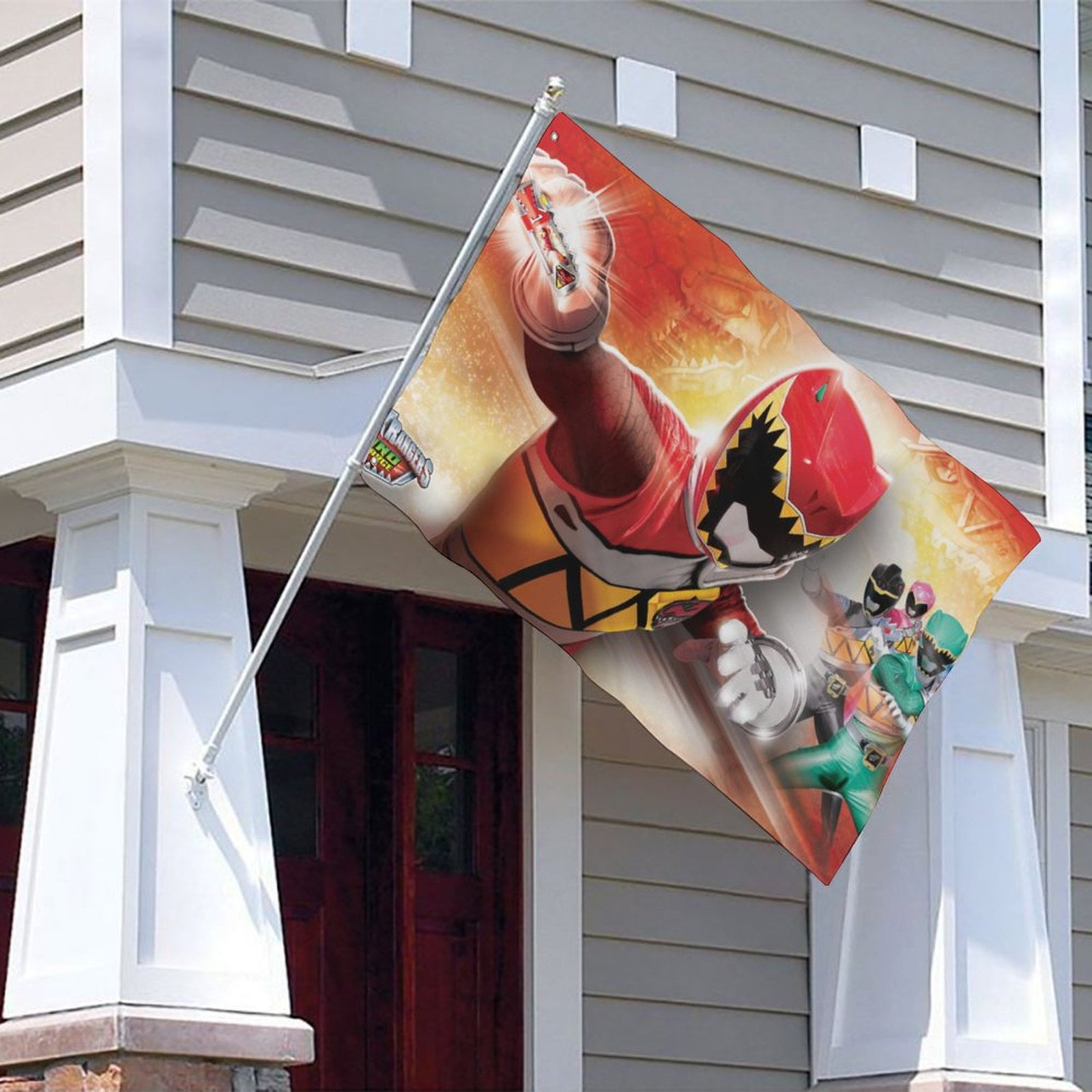 Power Rangers Garden Banner - Double-Sided House Outdoor Flag for Yard ...