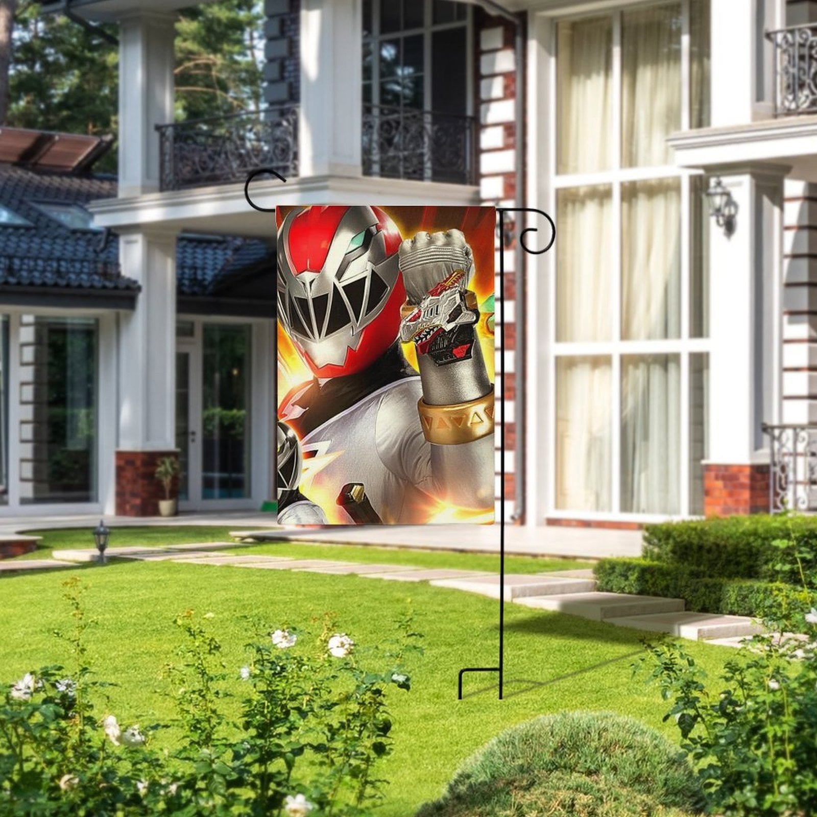 Power Rangers Garden Banner - Double-Sided House Outdoor Flag for Yard ...