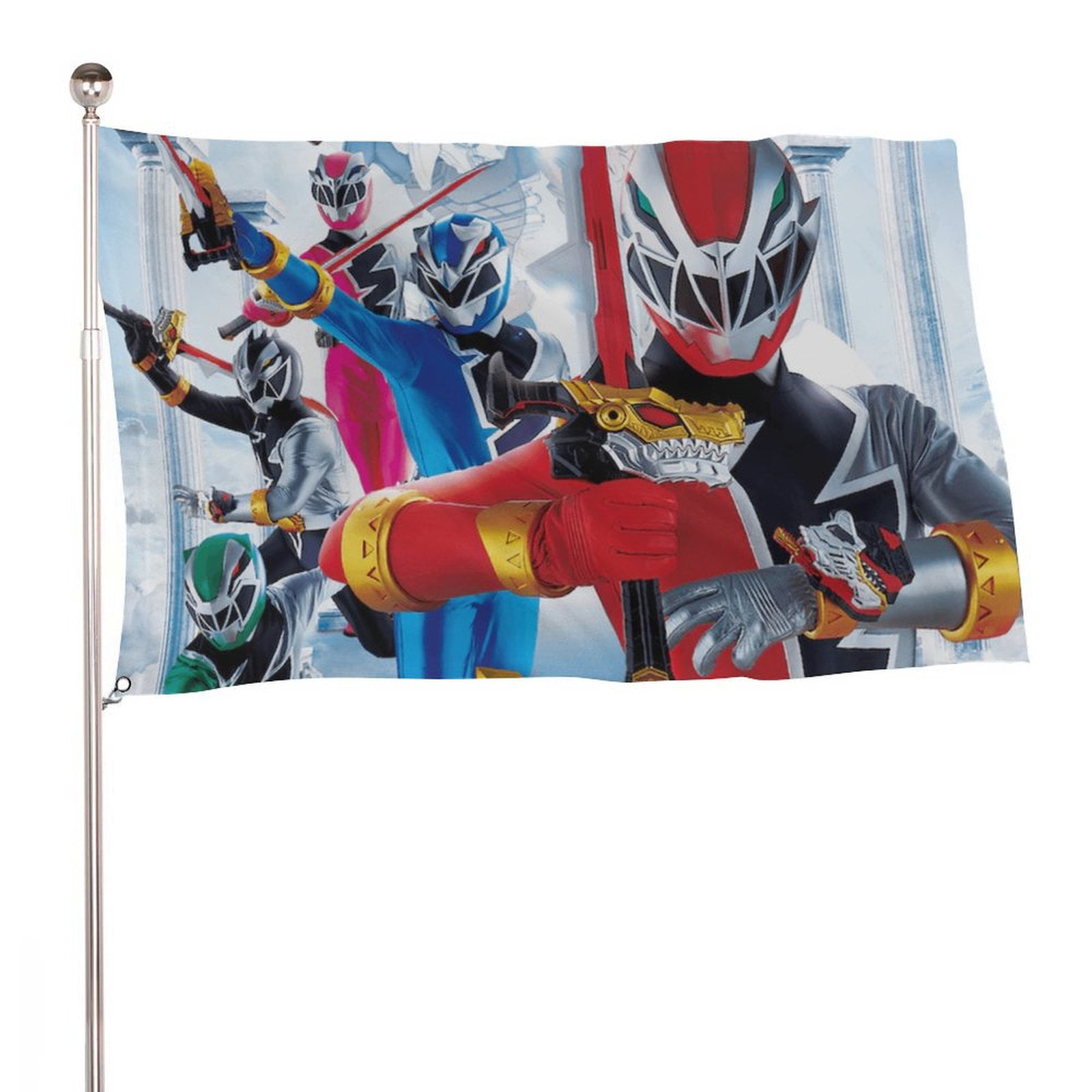 Power Rangers Garden Banner - Double-Sided House Outdoor Flag for Yard ...