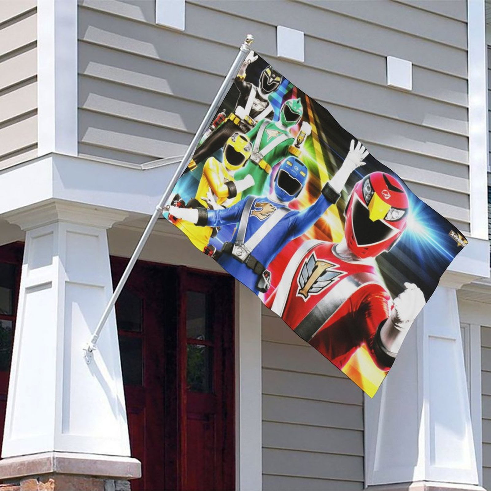 Power Rangers Garden Banner - Double-Sided House Outdoor Flag for Yard ...