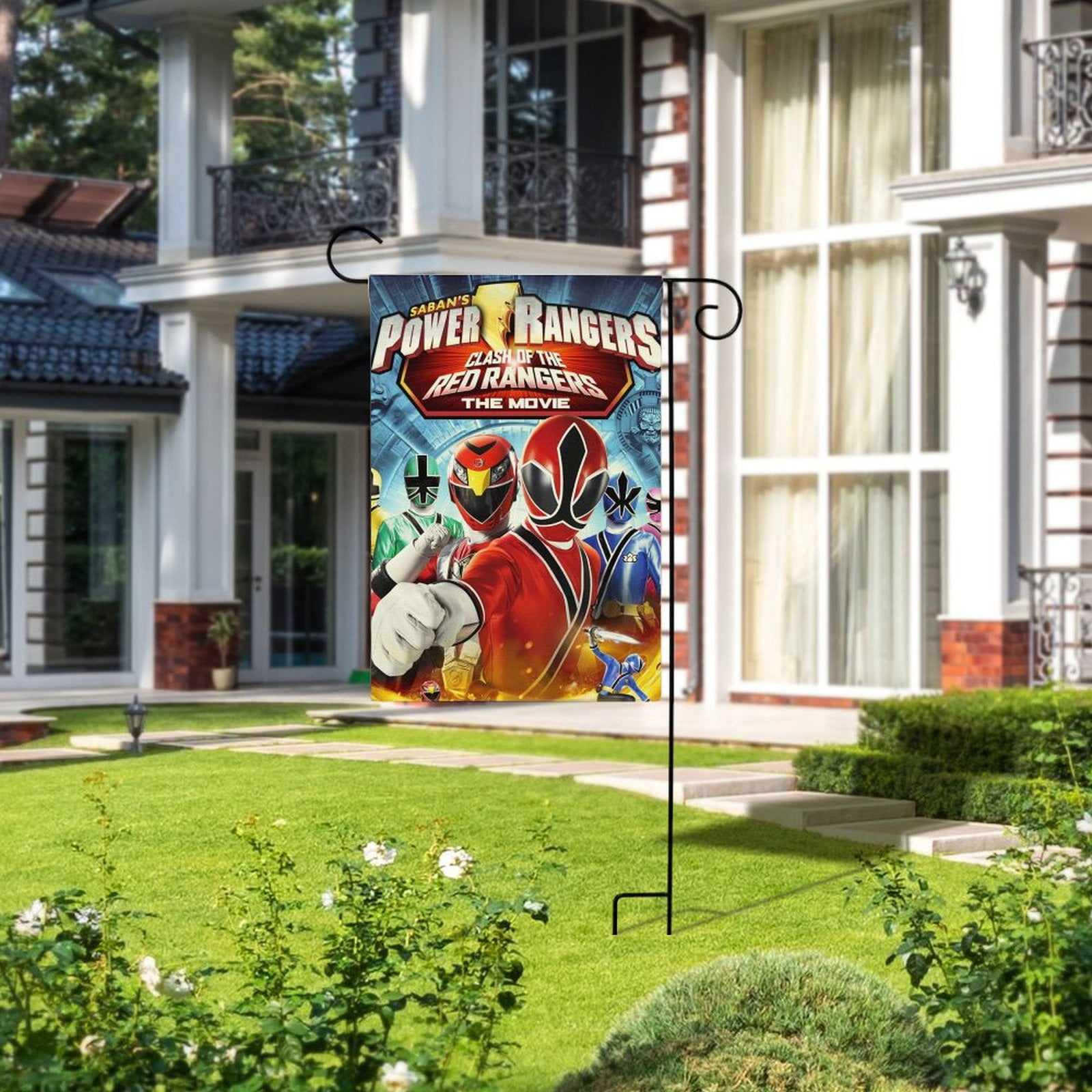 Power Rangers Garden Banner - Double-Sided House Outdoor Flag for Yard ...