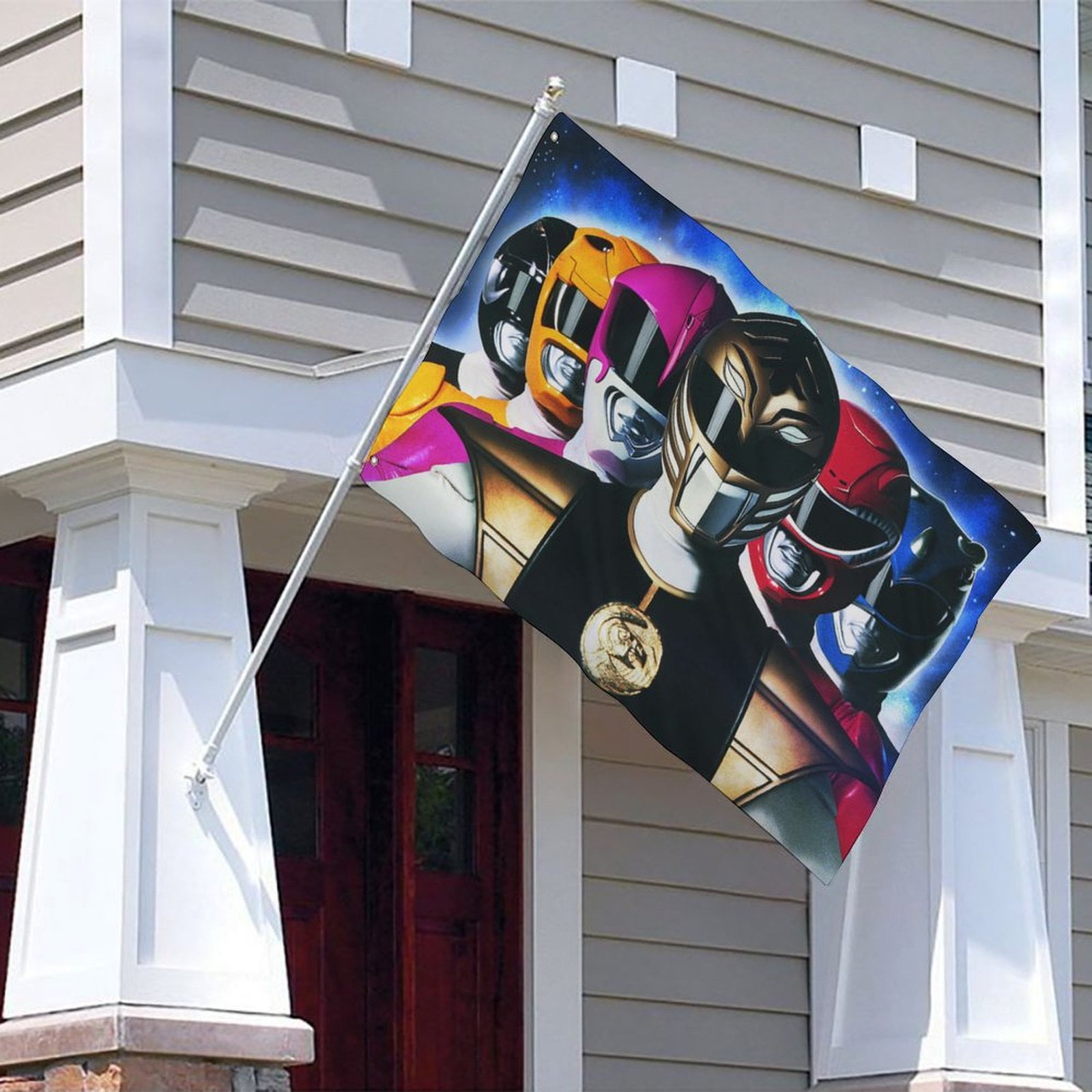Power Rangers Garden Banner - Double-Sided House Outdoor Flag for Yard ...