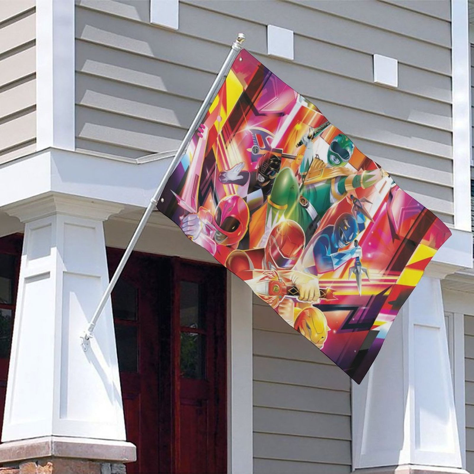 Power Rangers Garden Banner - Double-Sided House Outdoor Flag for Yard ...