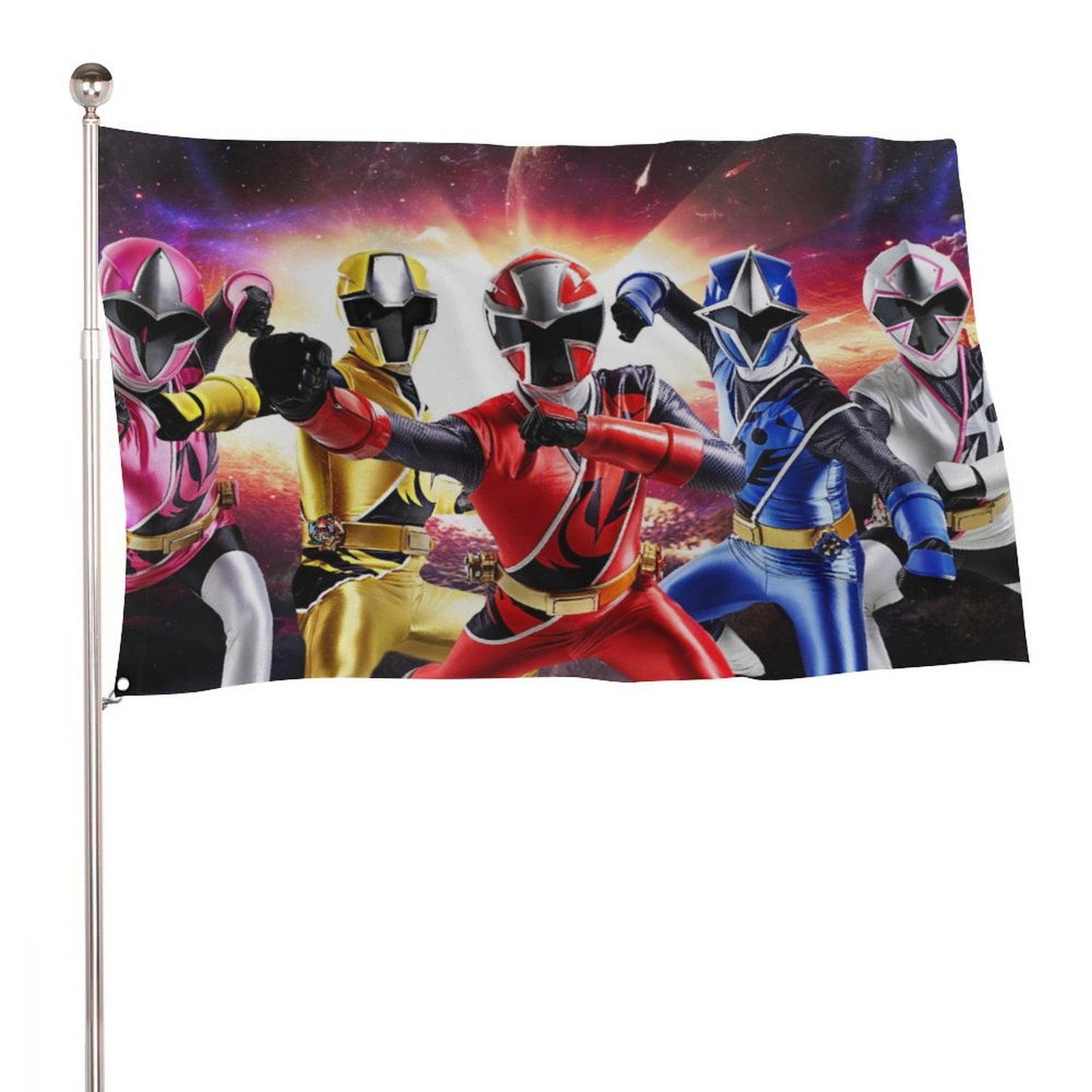 Power Rangers Garden Banner - Double-Sided House Outdoor Flag for Yard ...