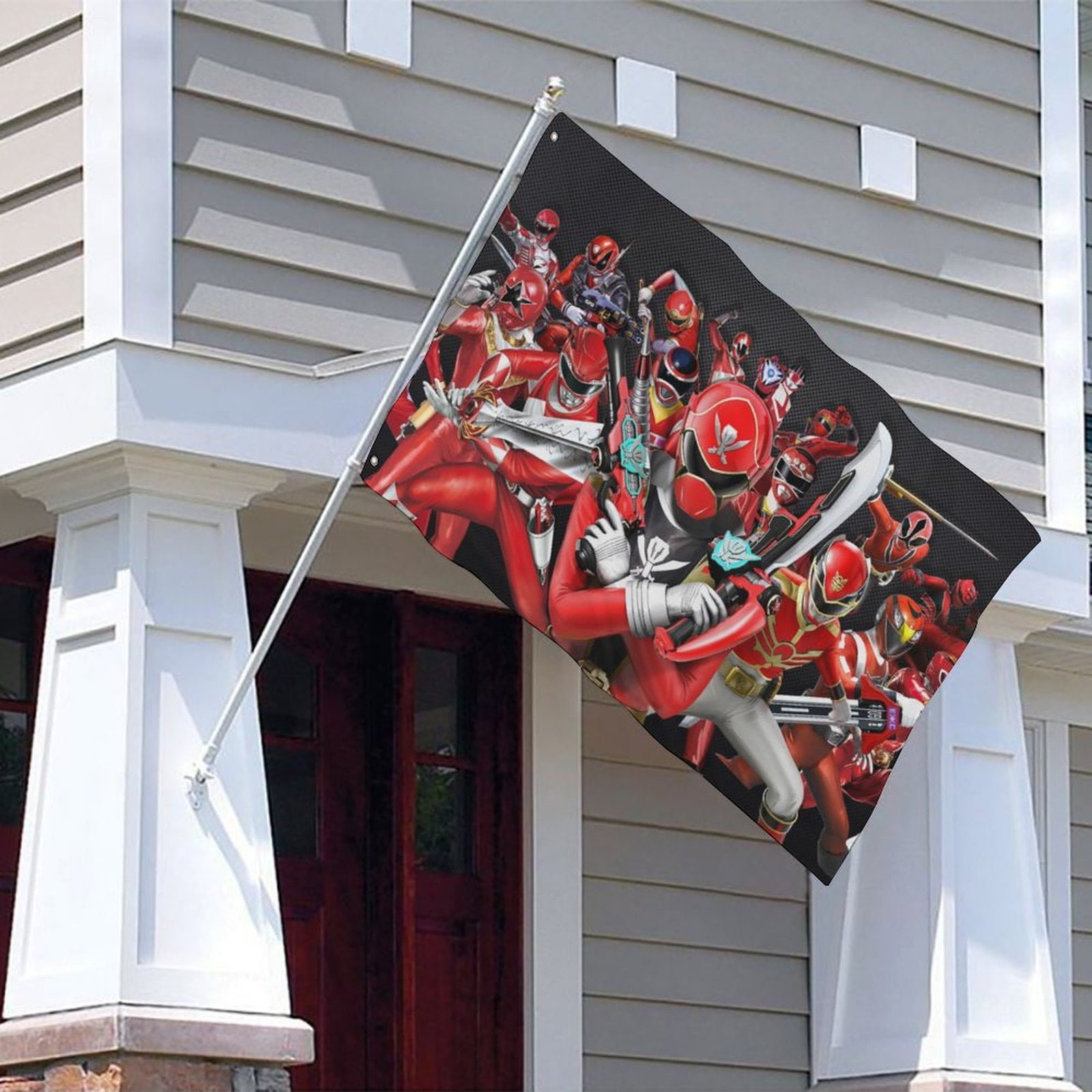 Power Rangers Garden Banner - Double-Sided House Outdoor Flag for Yard ...