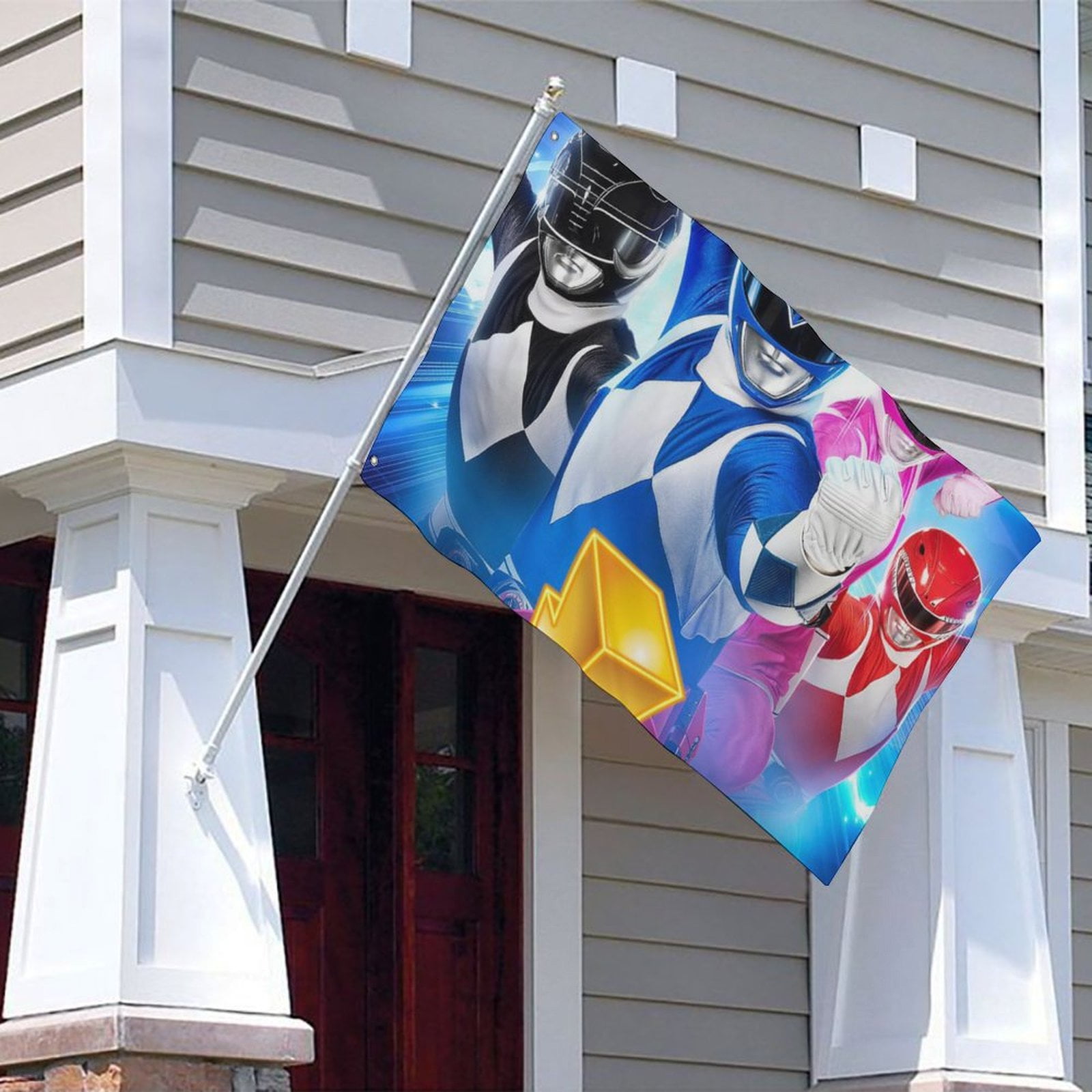 Power Rangers Garden Banner - Double-Sided House Outdoor Flag for Yard ...