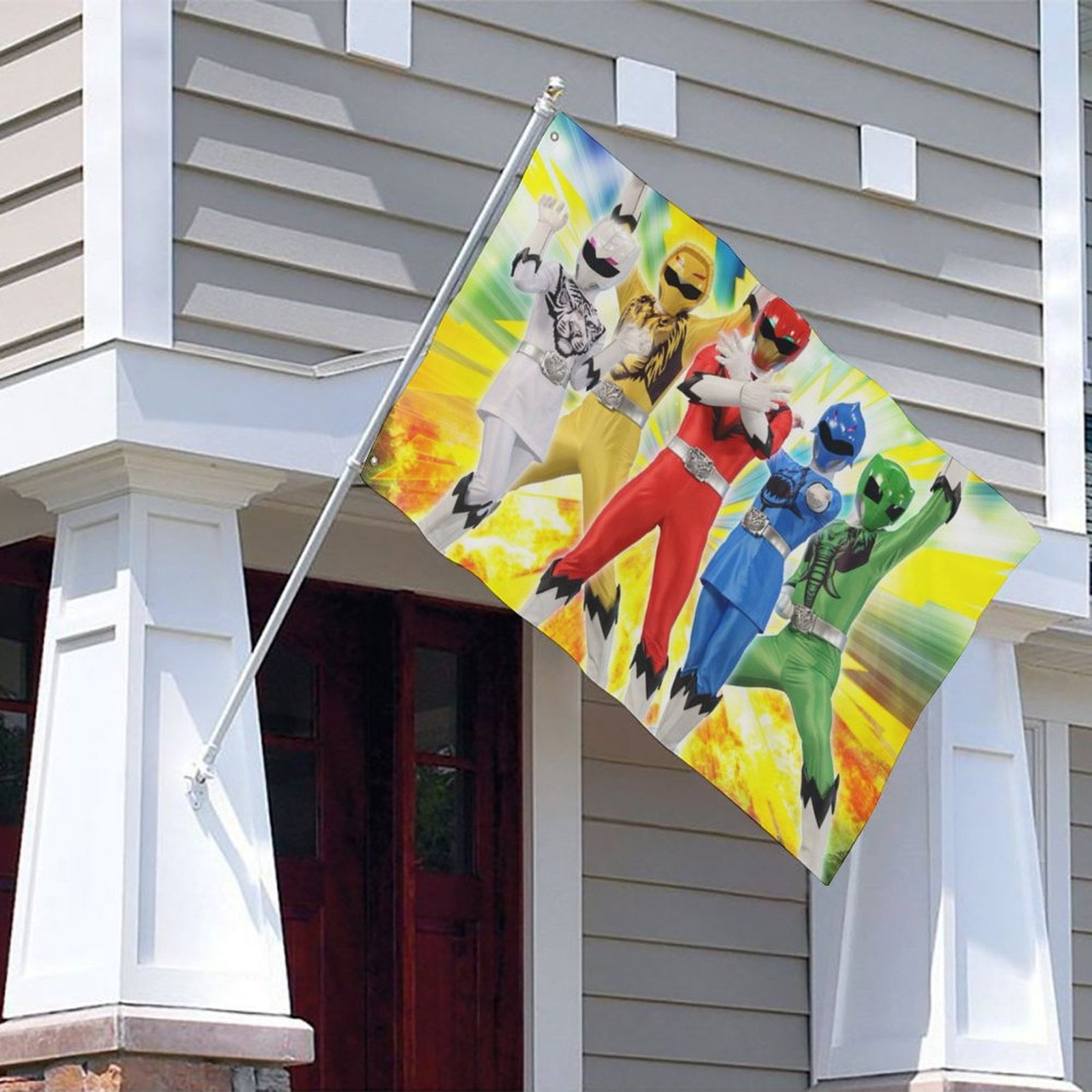 Power Rangers Garden Banner - Double-Sided House Outdoor Flag for Yard ...