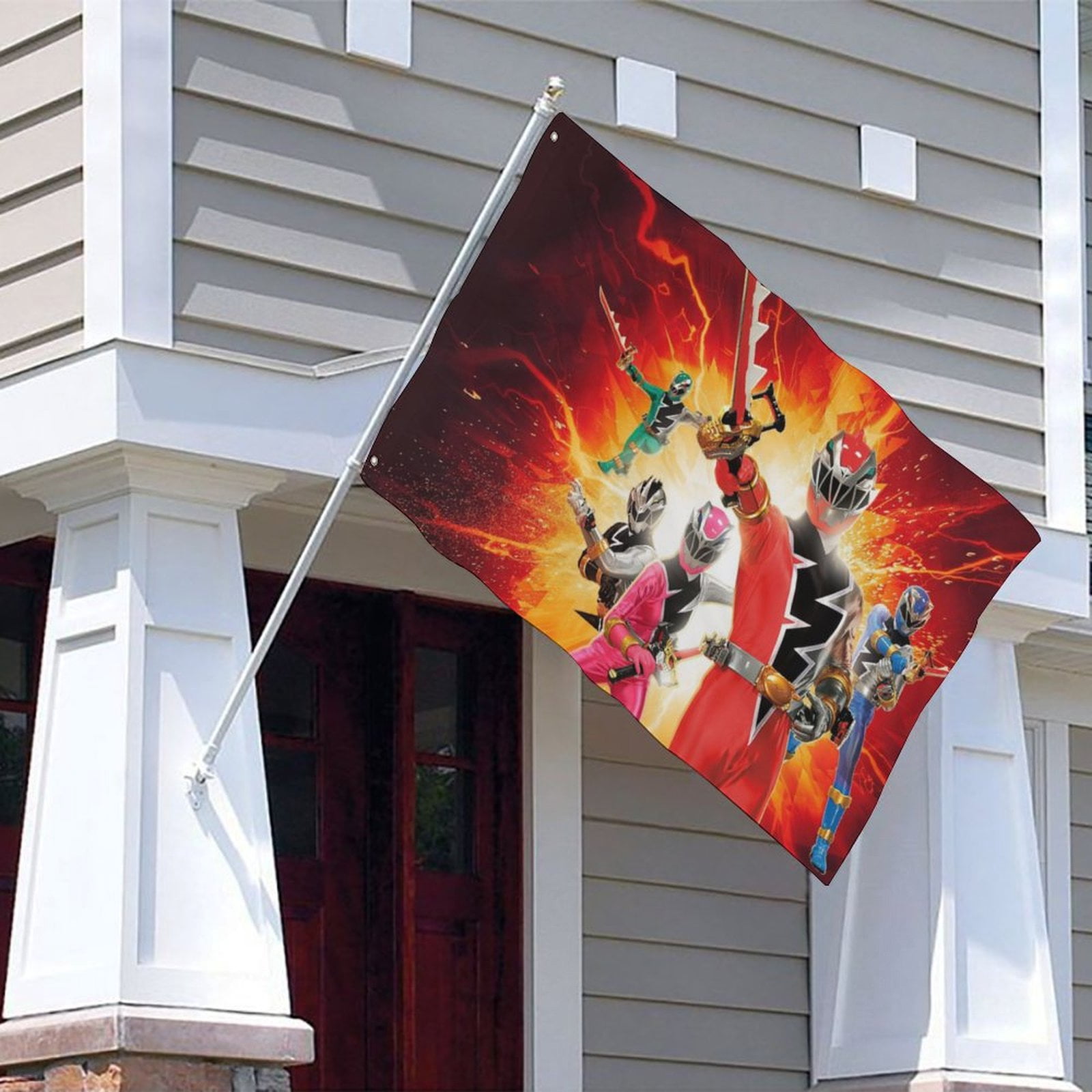 Power Rangers Garden Banner - Double-Sided House Outdoor Flag for Yard ...