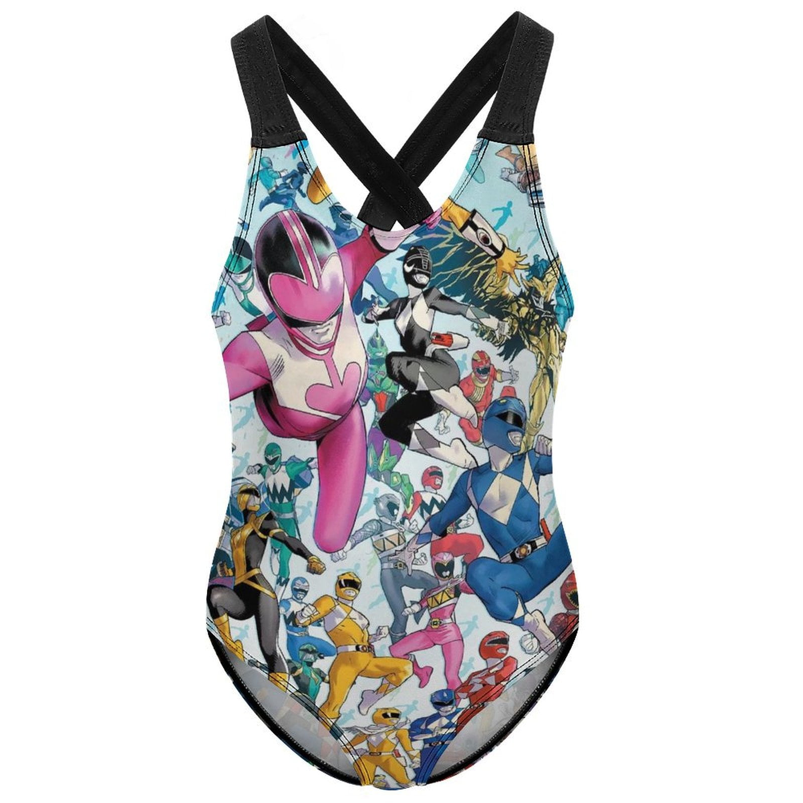 Power Rangers Girls One-piece Swimsuit Beach Pool Kids Swimwear Bathing ...