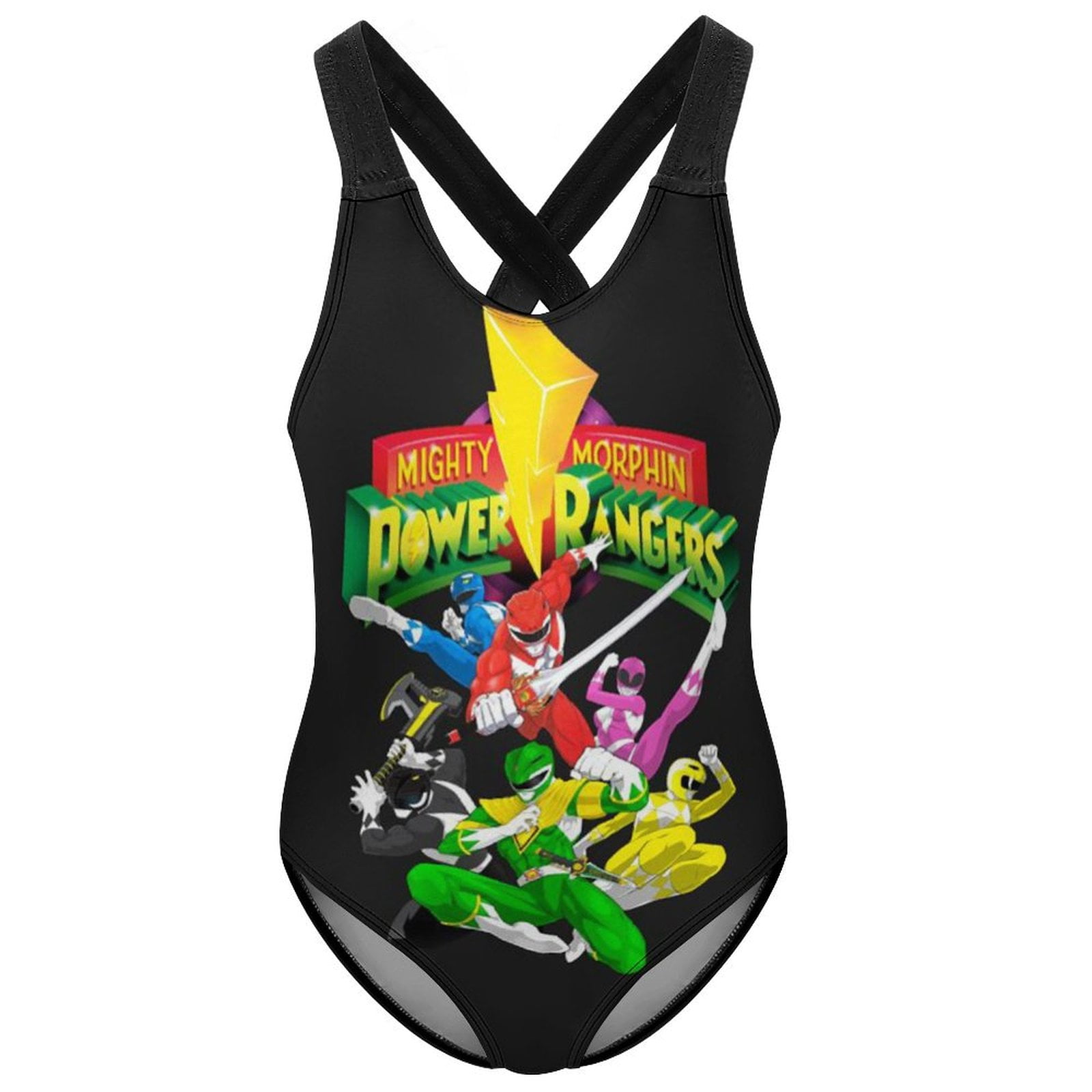 Power Rangers Girls One-piece Swimsuit Beach Pool Kids Swimwear Bathing ...
