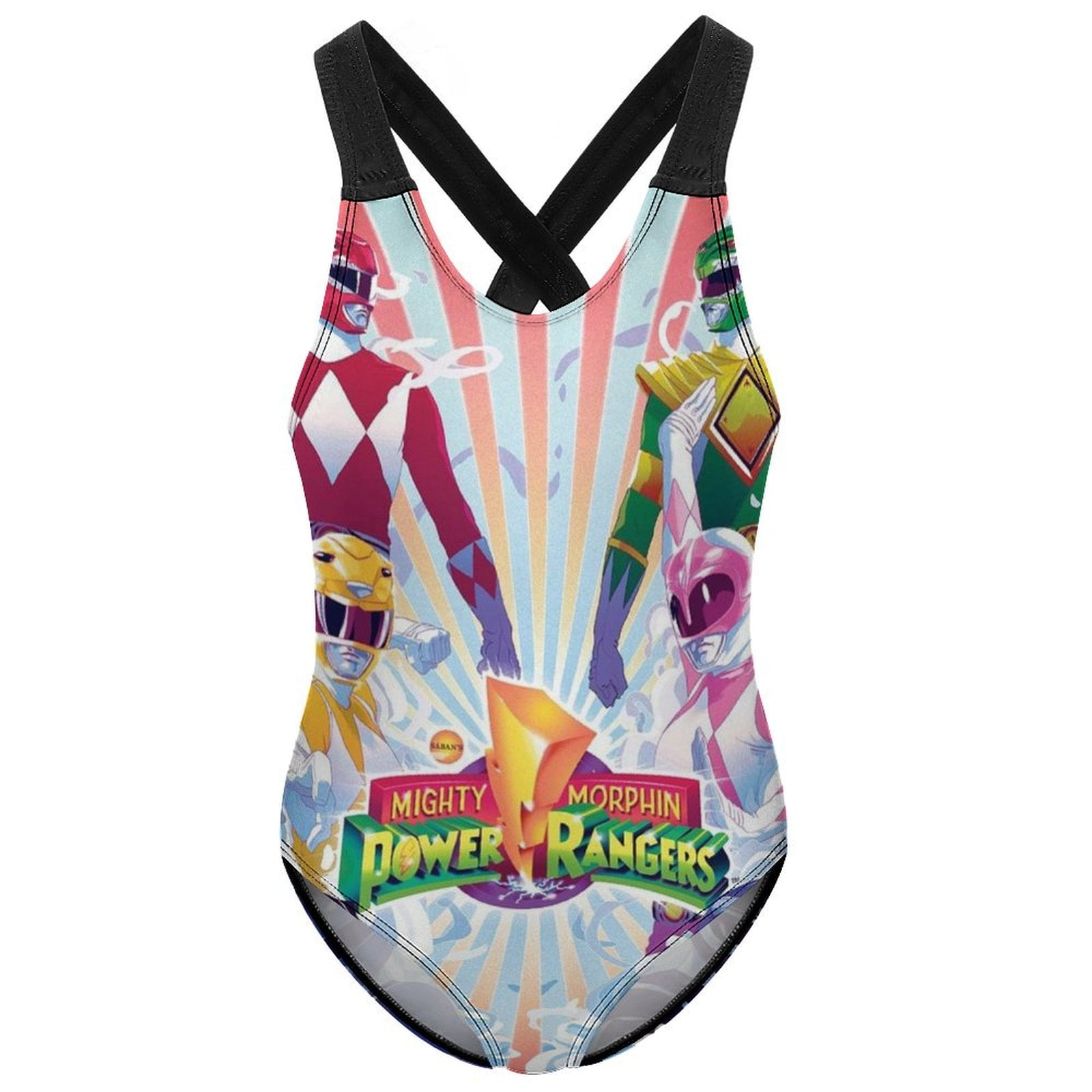 Power Rangers Girls One-piece Swimsuit Beach Pool Kids Swimwear Bathing ...