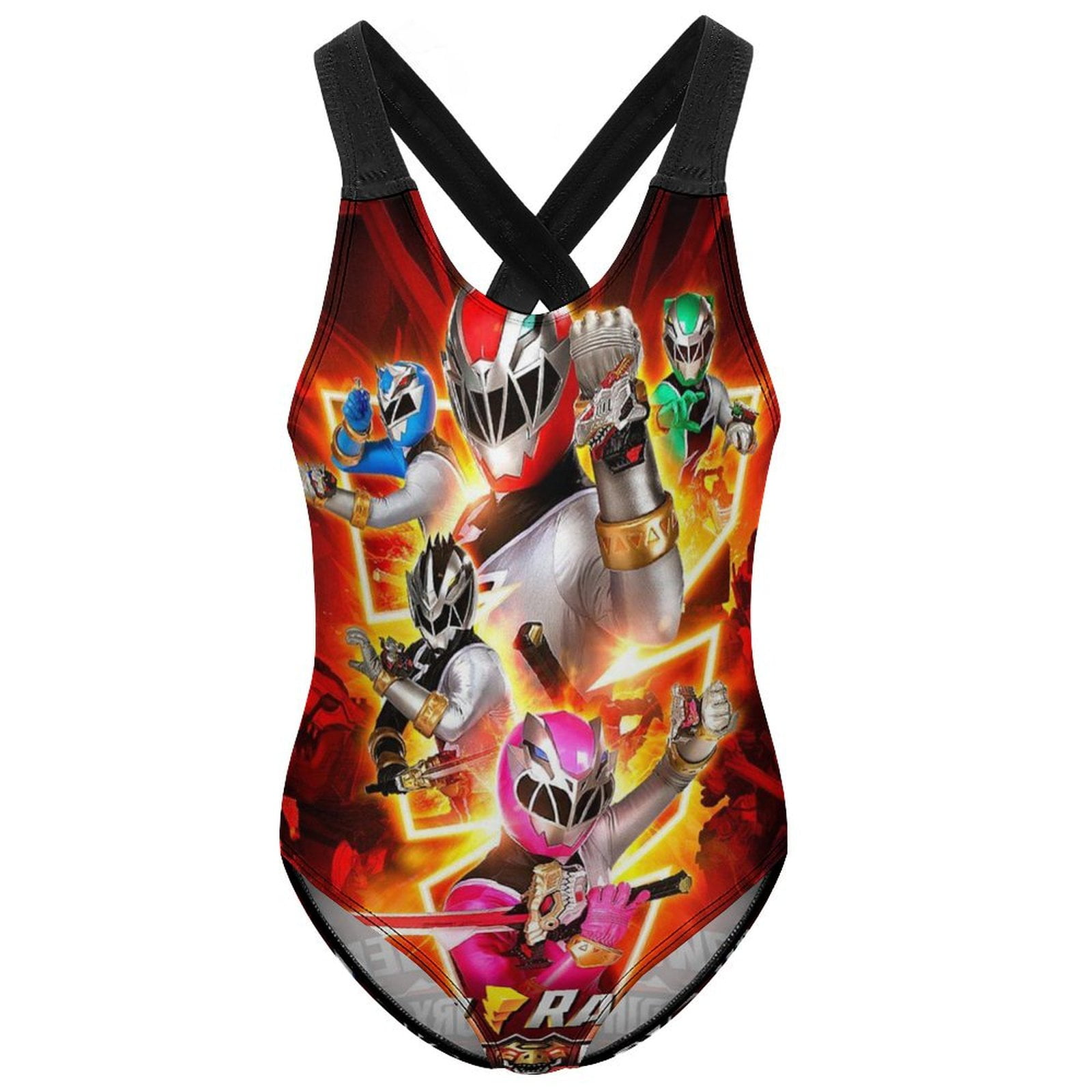 Power Rangers Girls One-piece Swimsuit Beach Pool Kids Swimwear Bathing ...