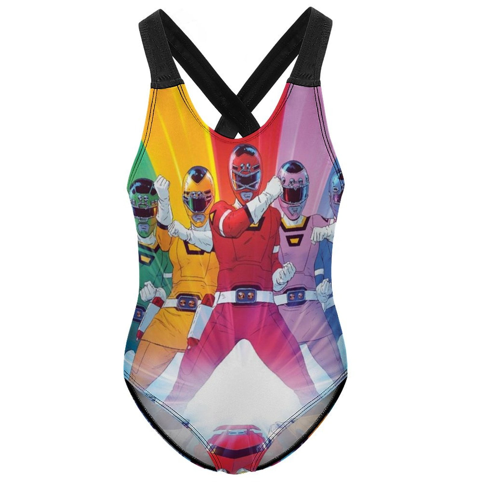 Power Rangers Girls One-piece Swimsuit Beach Pool Kids Swimwear Bathing ...