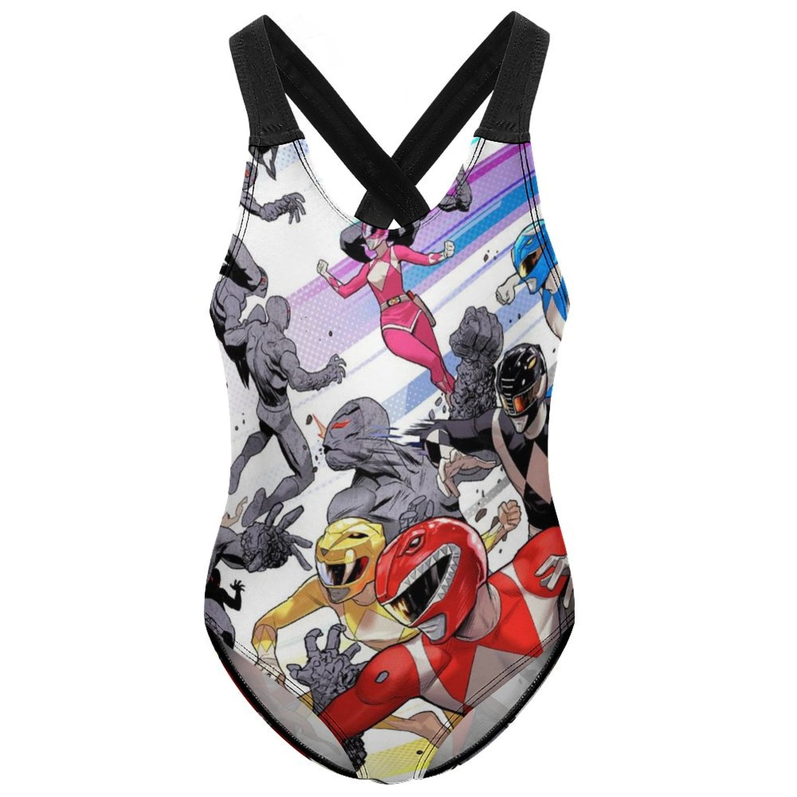 Power Rangers Girls One-piece Swimsuit Beach Pool Kids Swimwear Bathing ...