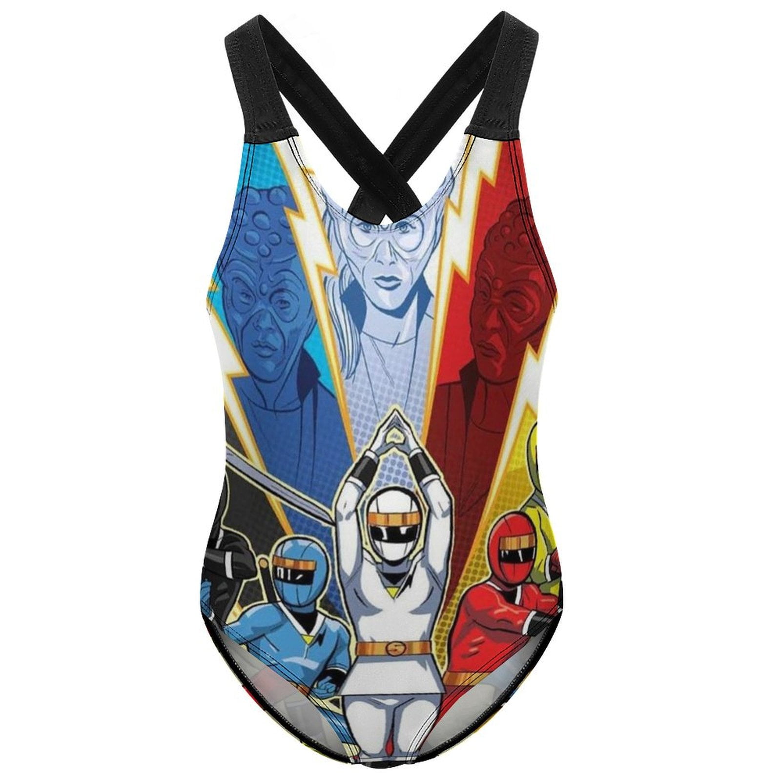 Power Rangers Girls One-piece Swimsuit Beach Pool Kids Swimwear Bathing ...