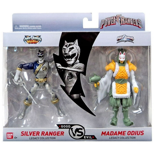 Power Rangers Good vs. Evil Silver Ranger & Madame Odius Action Figure ...