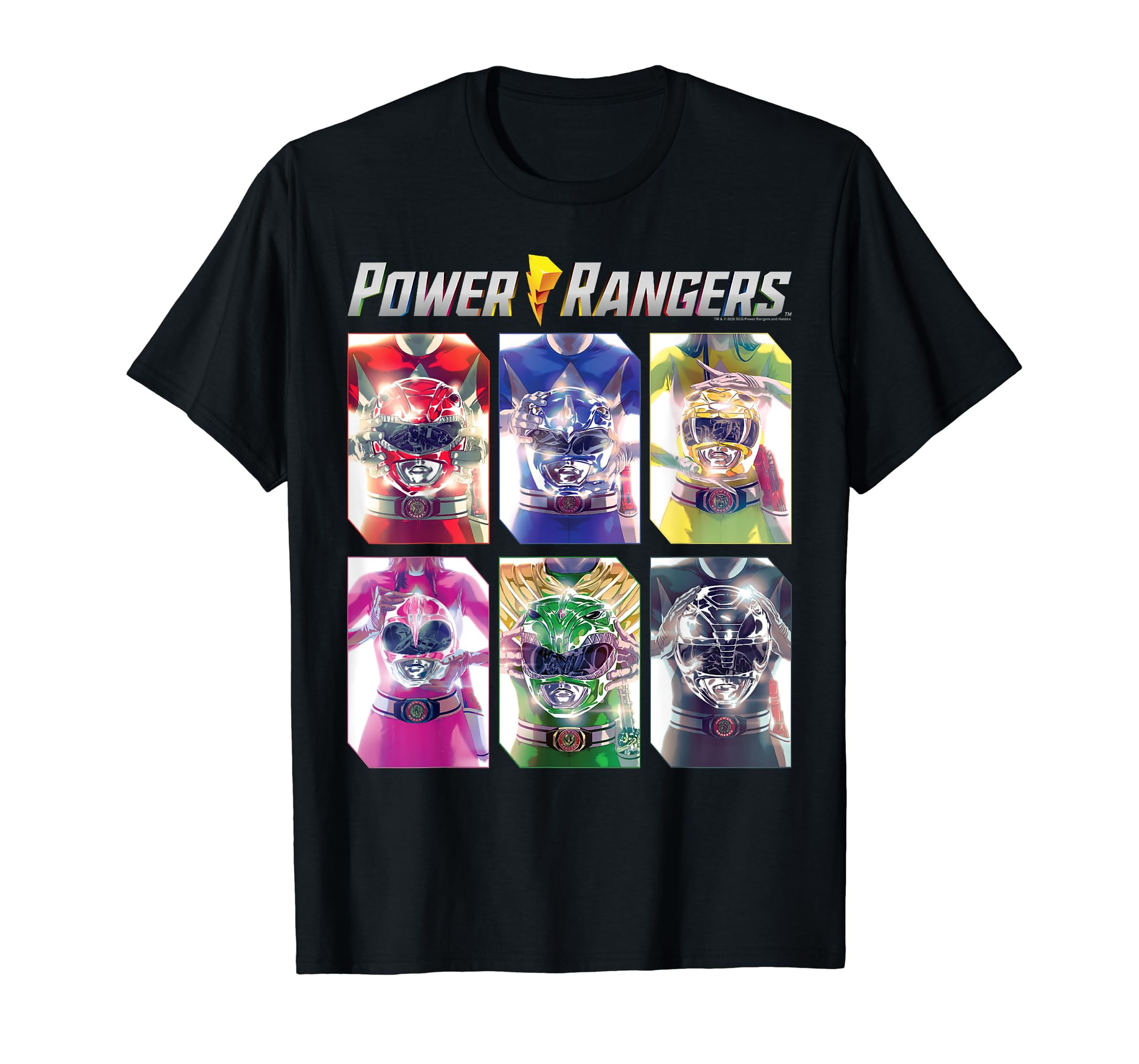 Power Rangers Graphic Color Character Helmet Panels T-Shirt - Walmart.com