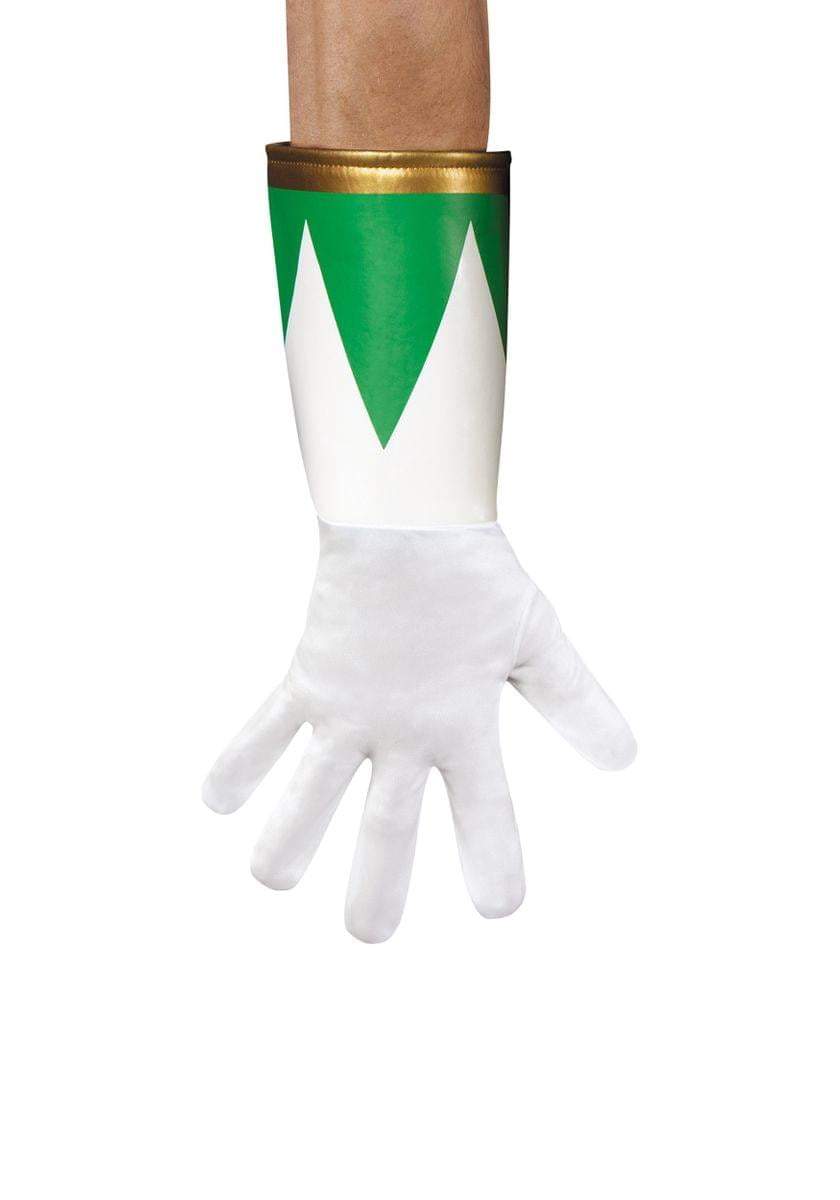 Adults Green Mighty Morphin Power Ranger Gloves Costume Accessory ...