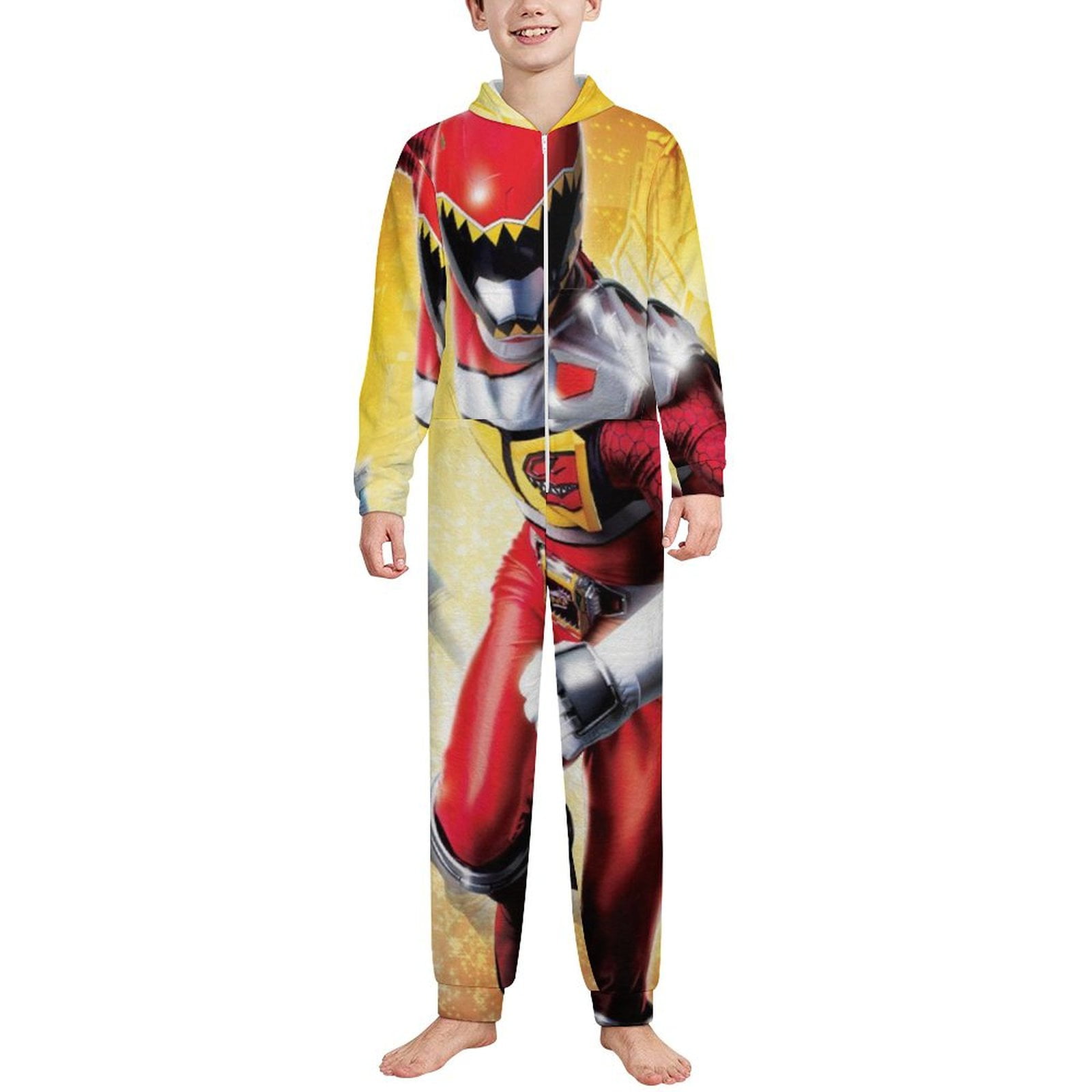 Power Rangers Hooded Union Suit Pajama Onesie Blanket Sleeper - Walmart.com