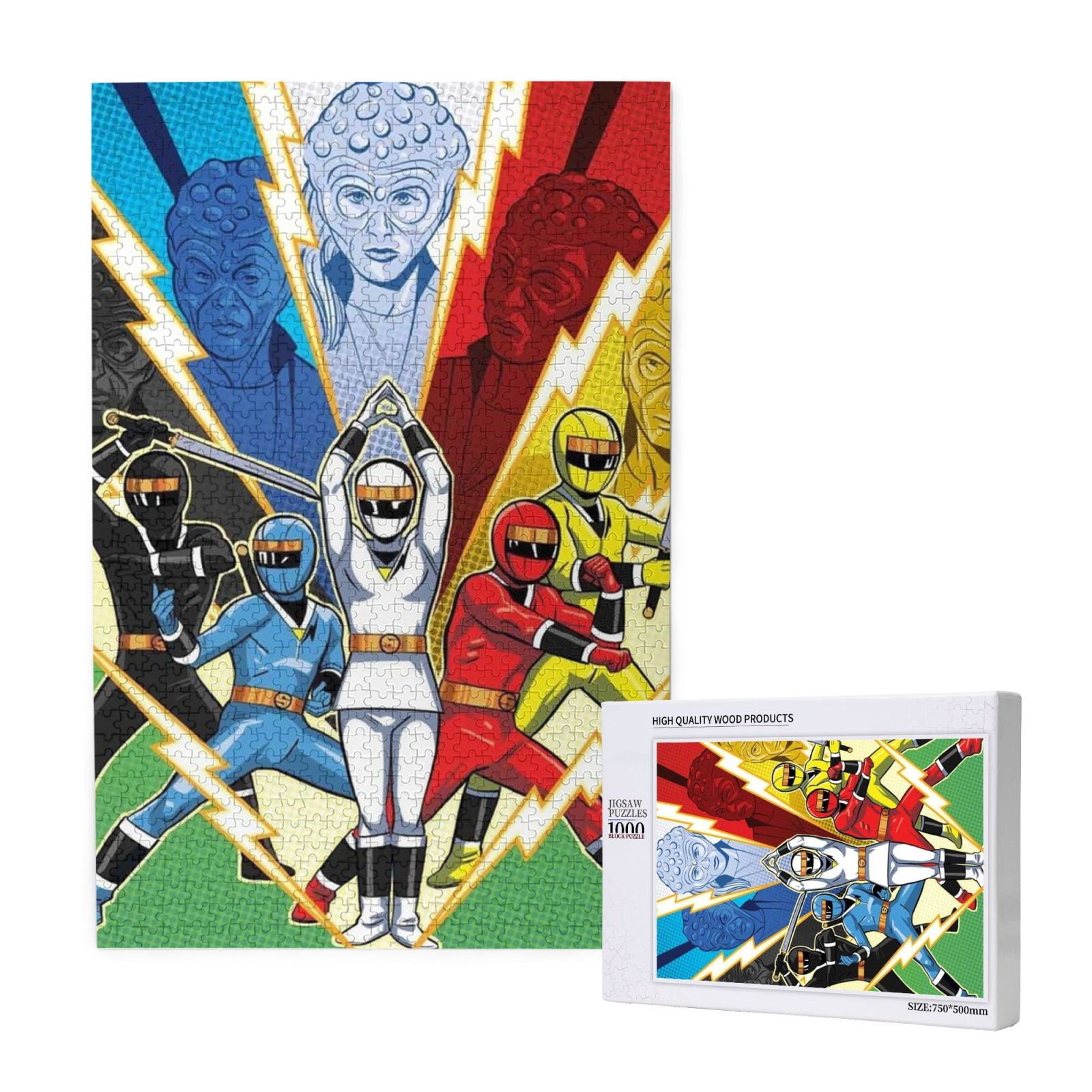 Power Rangers Jigsaw Puzzle 1000 Pieces Wooden Puzzle Home Decor ...