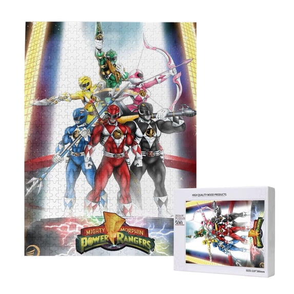 Power Rangers Jigsaw Puzzle 500 Pieces Wooden Puzzle Home Decor ...
