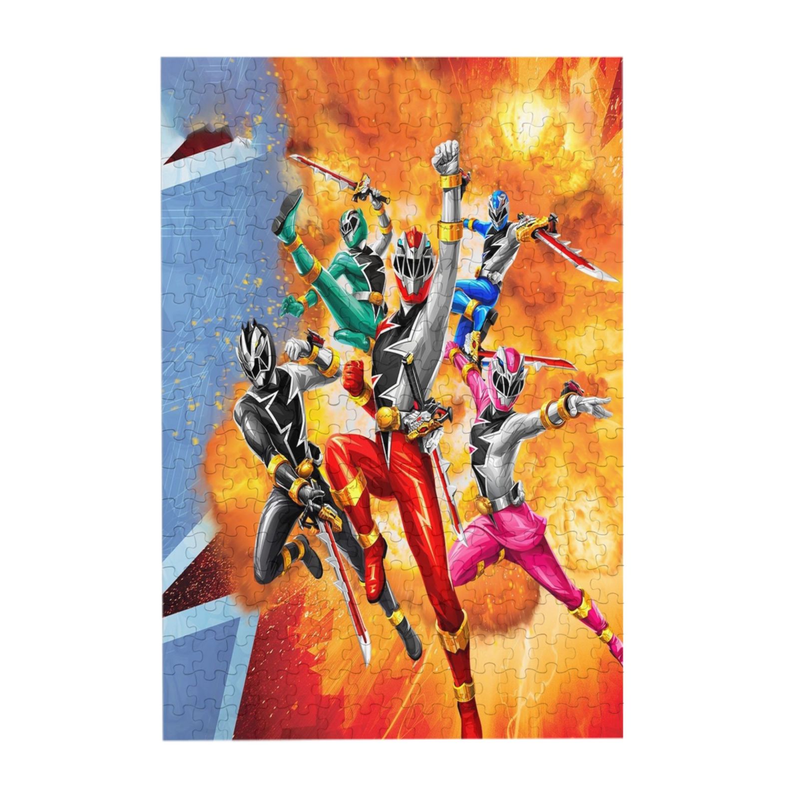Power Rangers Jigsaw Puzzles Anime Jigsaw Puzzle For Adults, Cartoon ...