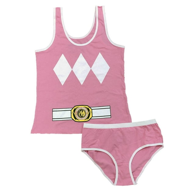 Power Rangers Pink Underoos Tank Top & Panty Set, 100% Cotton, Women's ...