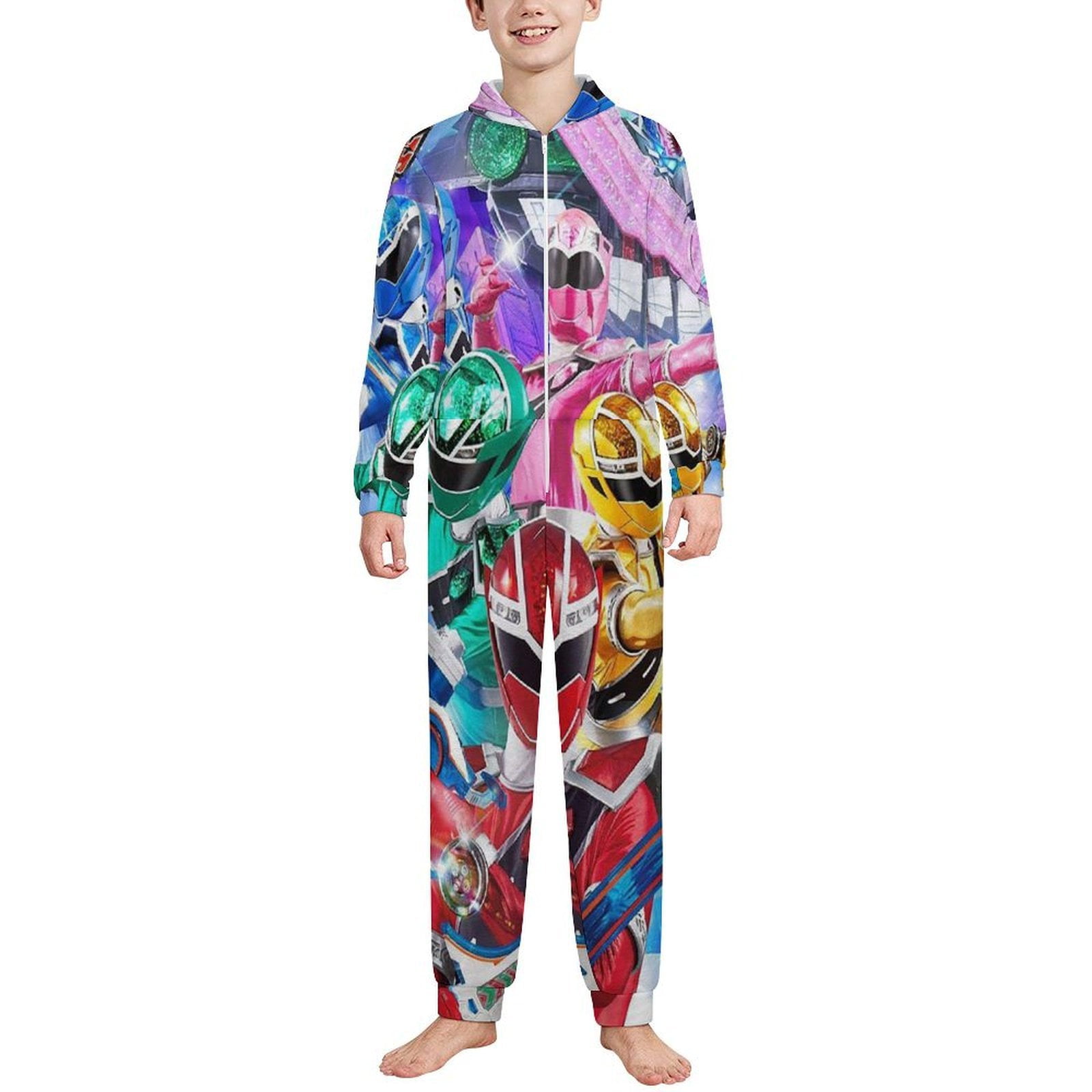 Power Rangers Kids Hooded Jumpsuit Union Suit Onesie One Piece Blanket ...