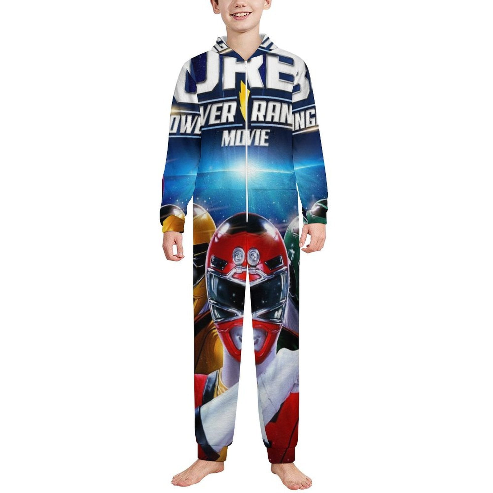 Power Rangers Kids Hooded Jumpsuit Union Suit Onesie One Piece Blanket ...
