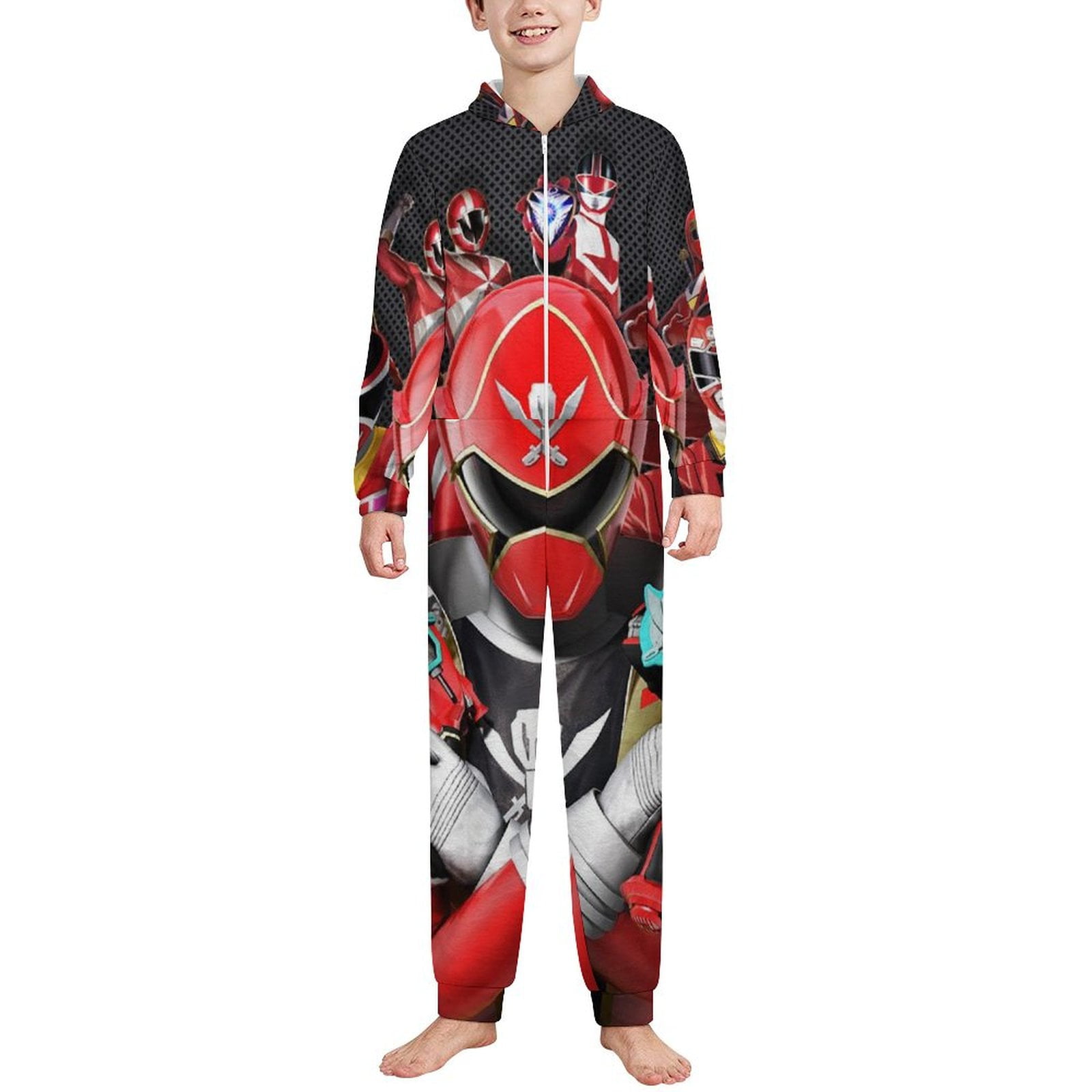 Power Rangers Kids Hooded Union Suit Pajama Onesie Blanket Sleeper for ...